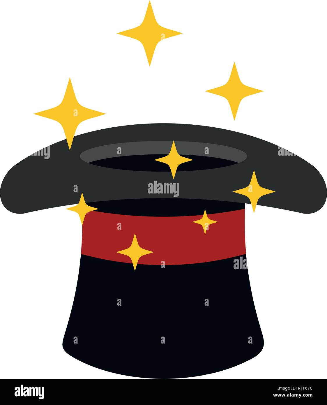 Hat with a star icon. Cartoon illustration of hat with a star vector ...