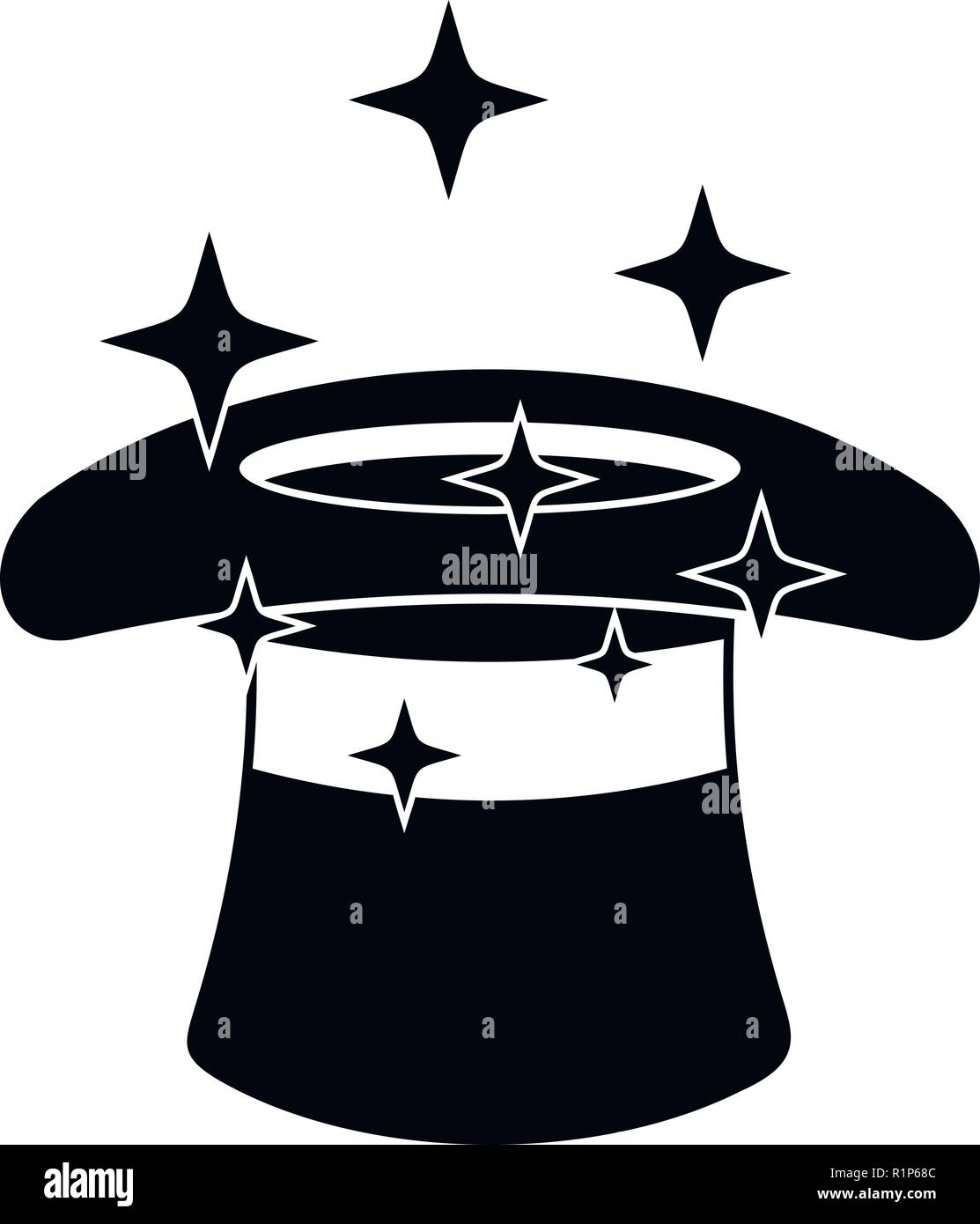 Hat with a star icon. Simple illustration of hat with a star vector ...