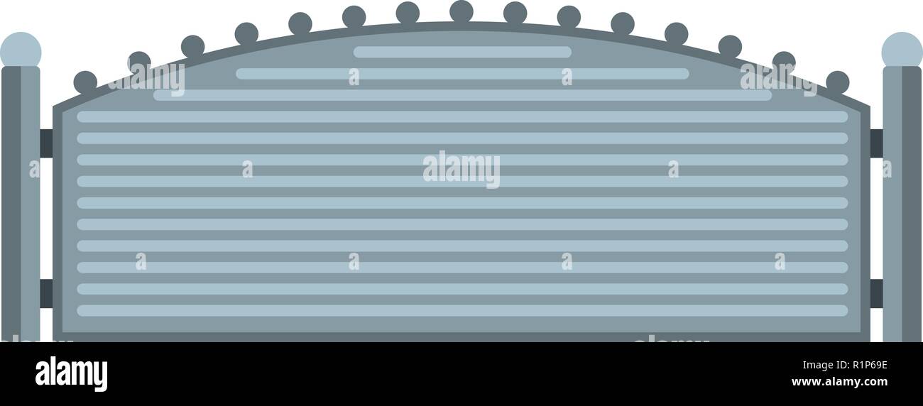 Metal fence icon. Flat illustration of metal fence vector icon for web ...