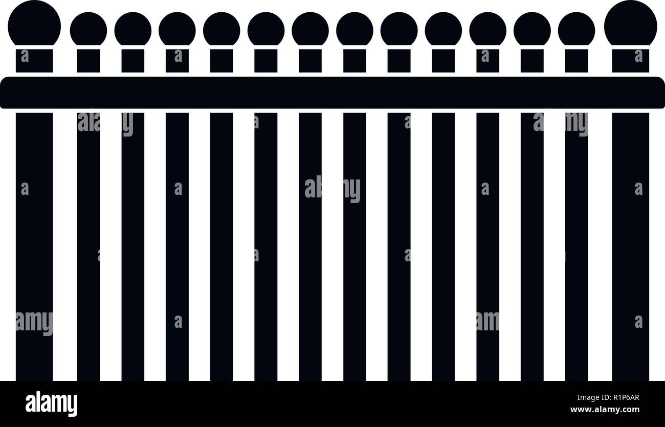 Fence with ball icon. Simple illustration of fence with ball vector ...