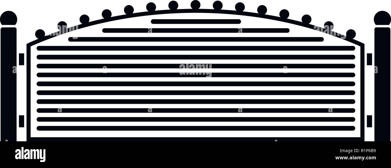 Metal fence icon. Simple illustration of metal fence vector icon for ...