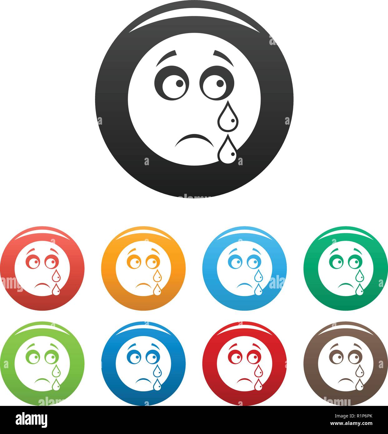 Cry smile icon. Vector simple illustration of cry smile icon isolated ...