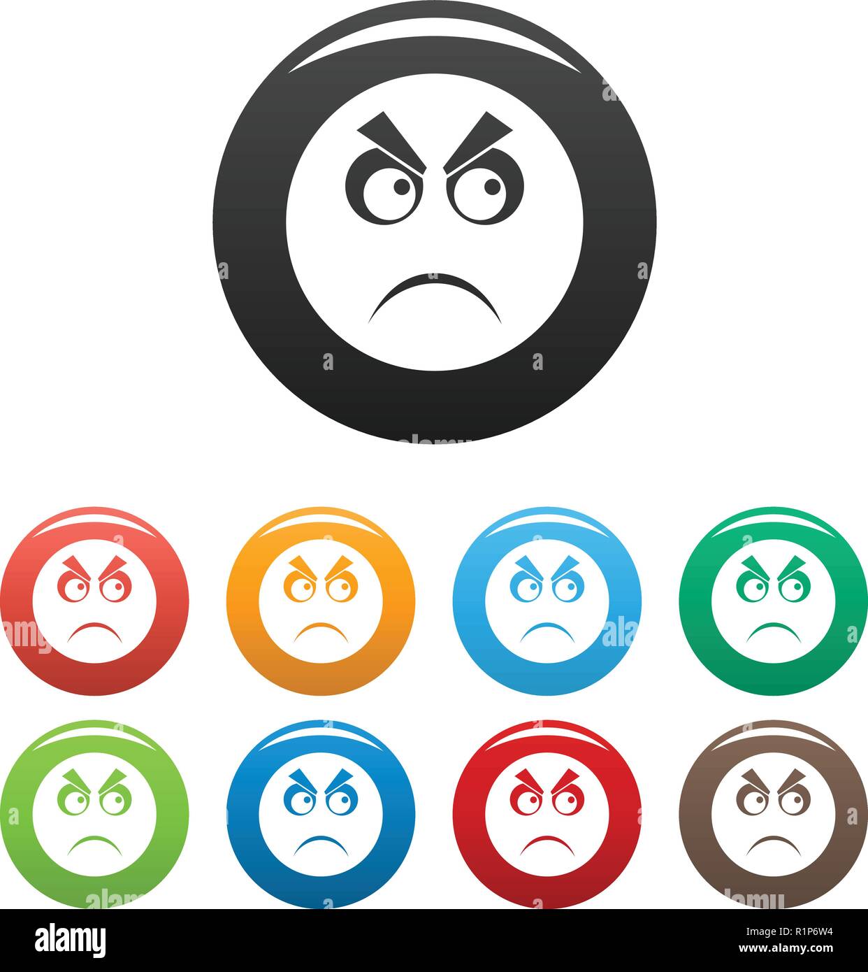 Angry smile icon. Vector simple illustration of angry smile icon ...