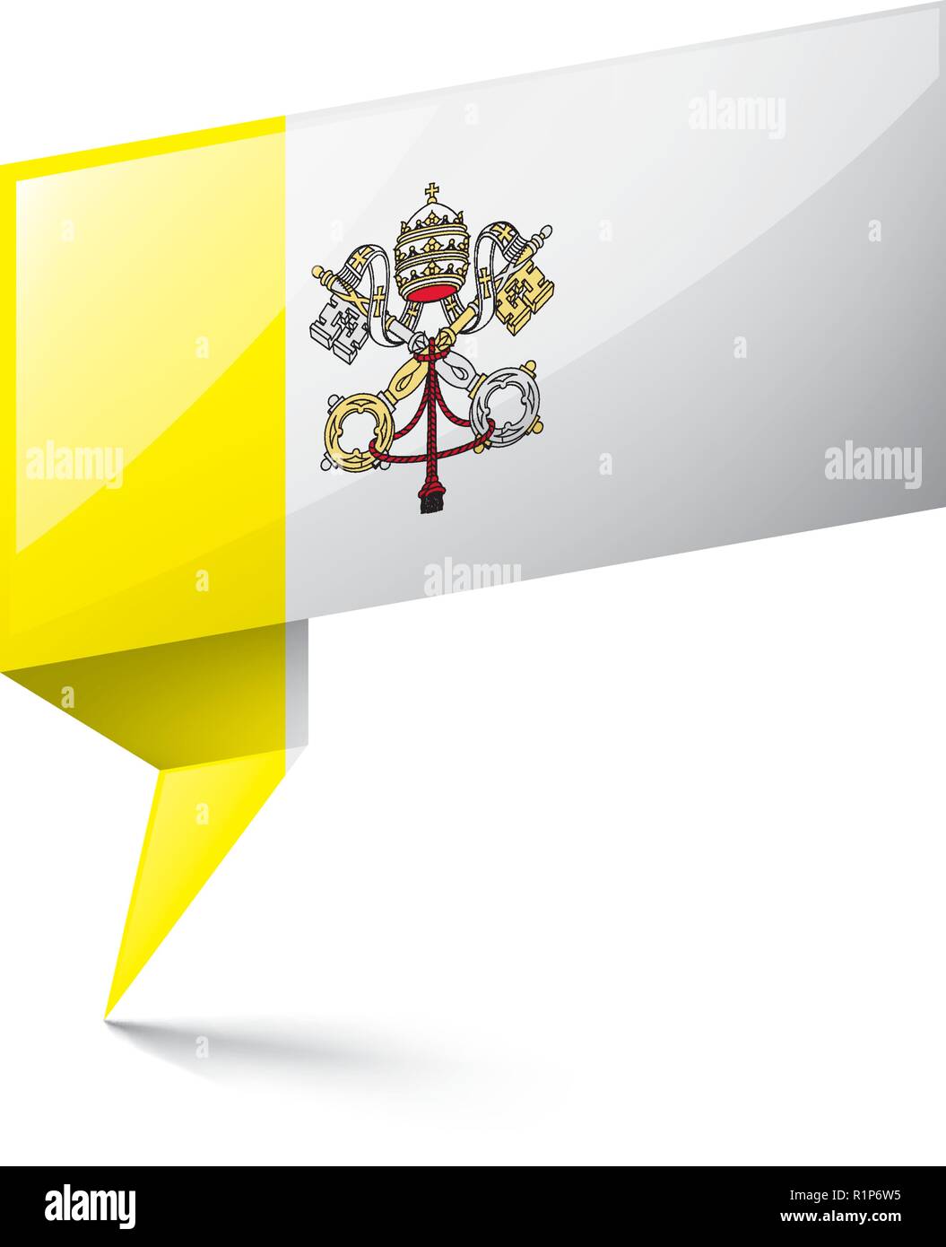 Vatican flag, vector illustration on a white background Stock Vector ...