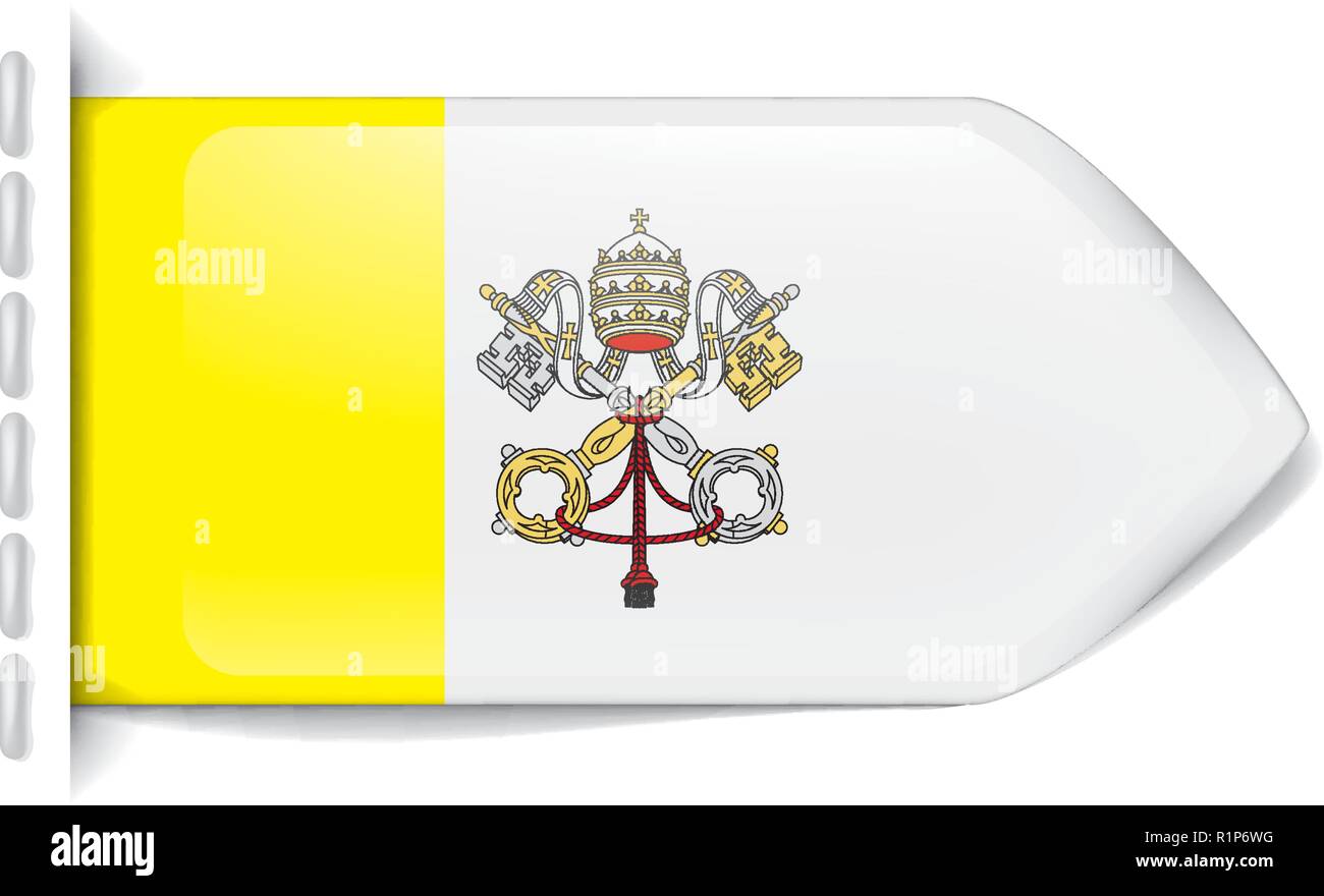 Vatican flag, vector illustration on a white background Stock Vector ...