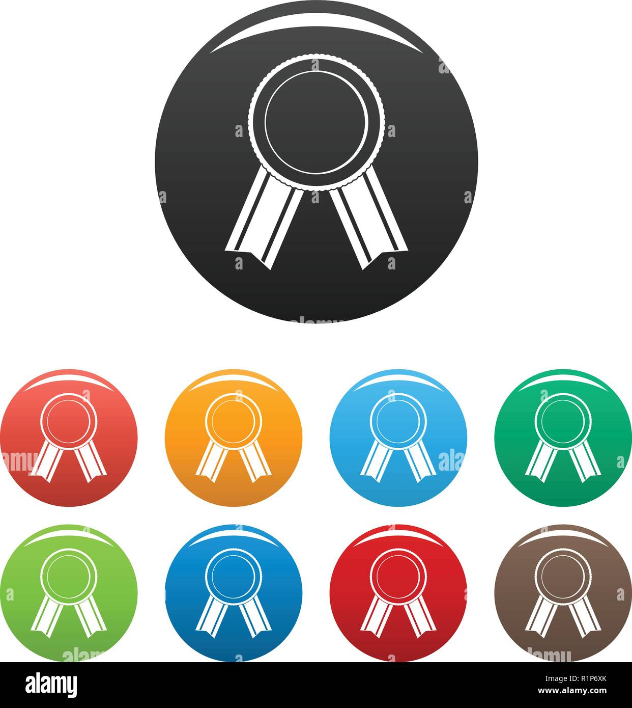 Award ribbon icon. Simple illustration of award ribbon vector icon for ...
