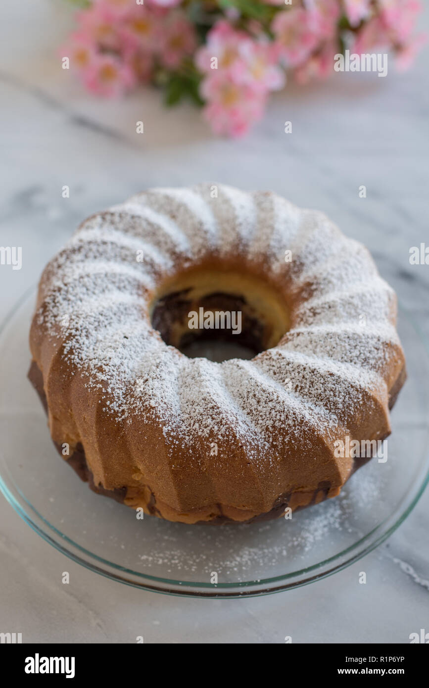 Traditional Homemade Marble Cake Stock Photo - Alamy