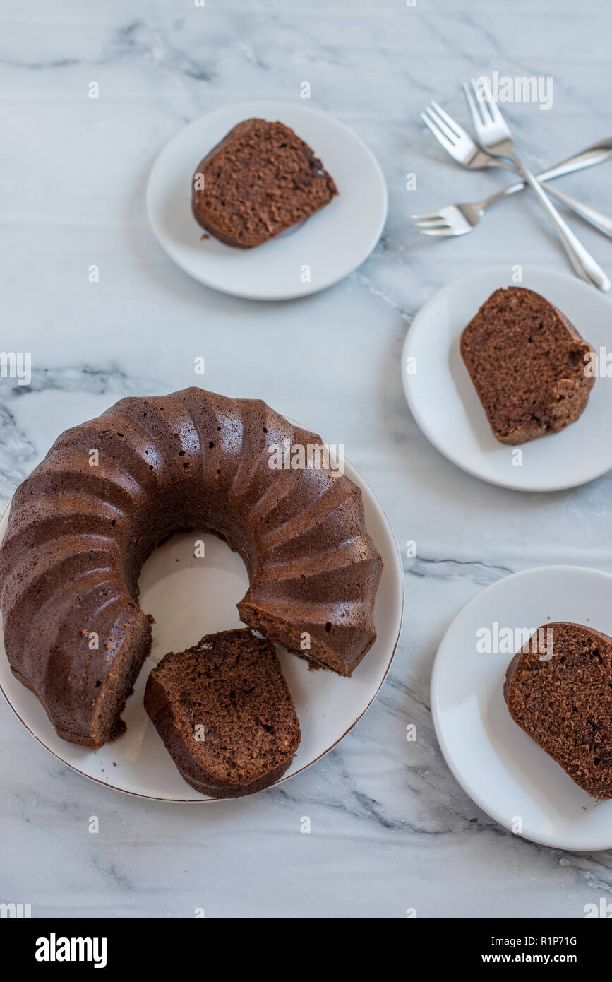 Chocolate Gugelhupf Cake Stock Photo - Alamy