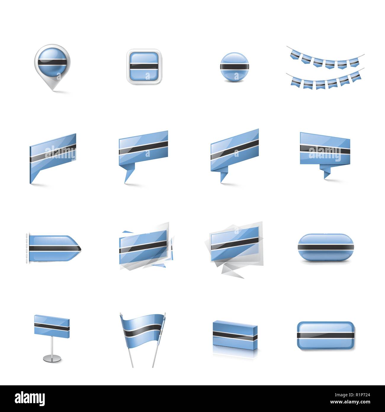 Botswana flag, vector illustration on a white background Stock Vector Image & Art - Alamy