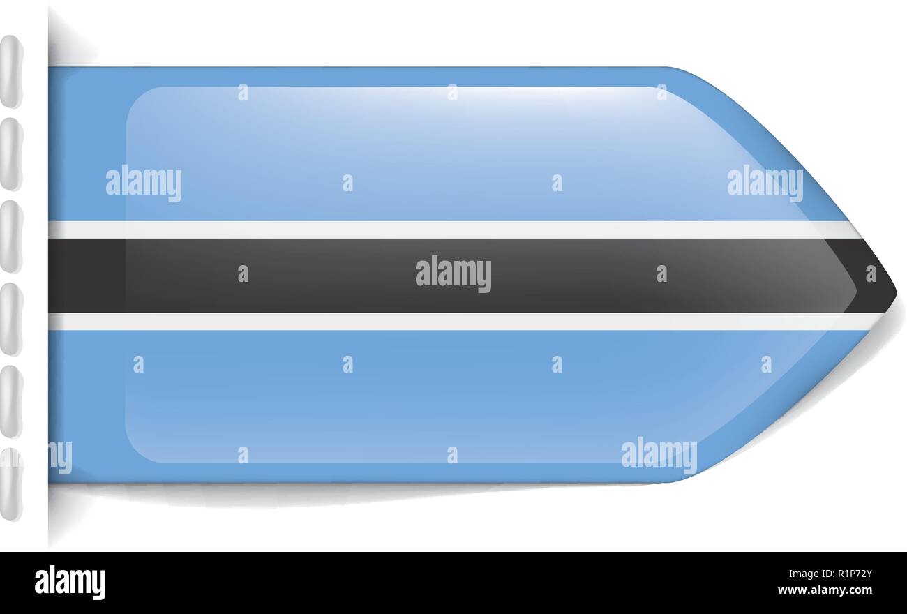 Botswana flag, vector illustration on a white background Stock Vector ...