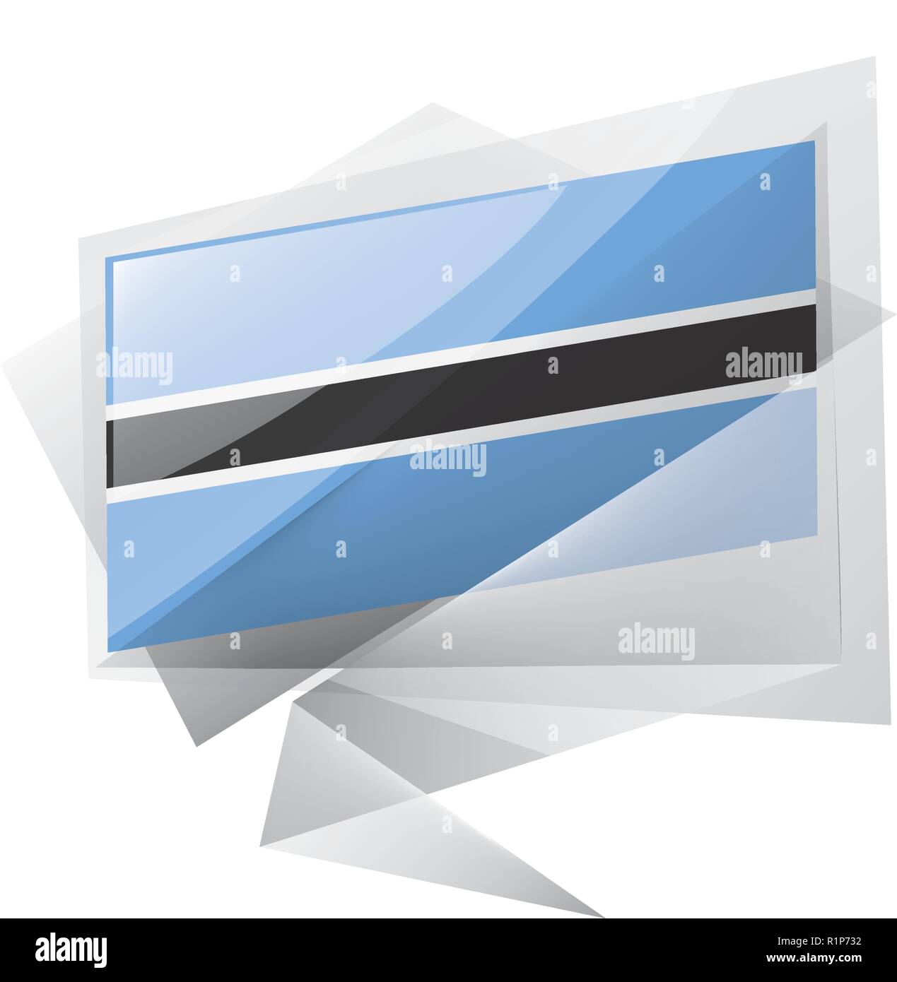 Botswana flag, vector illustration on a white background Stock Vector ...