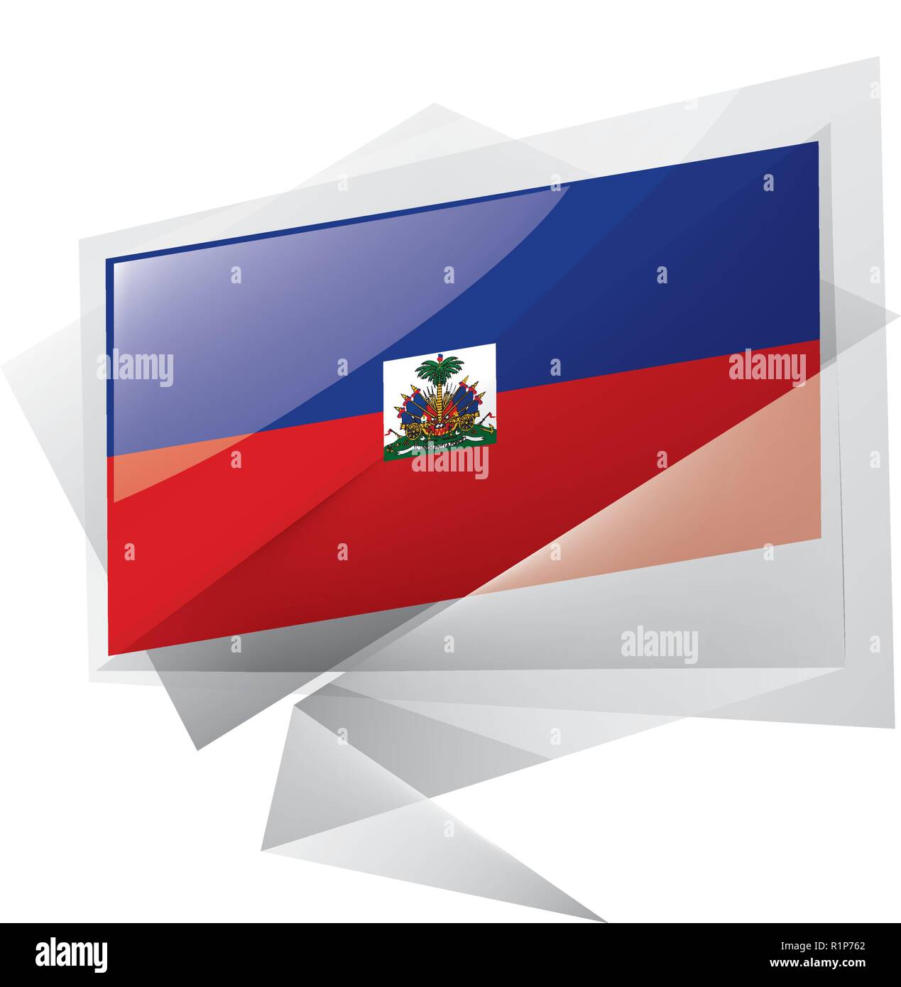 Haiti flag, vector illustration on a white background Stock Vector ...