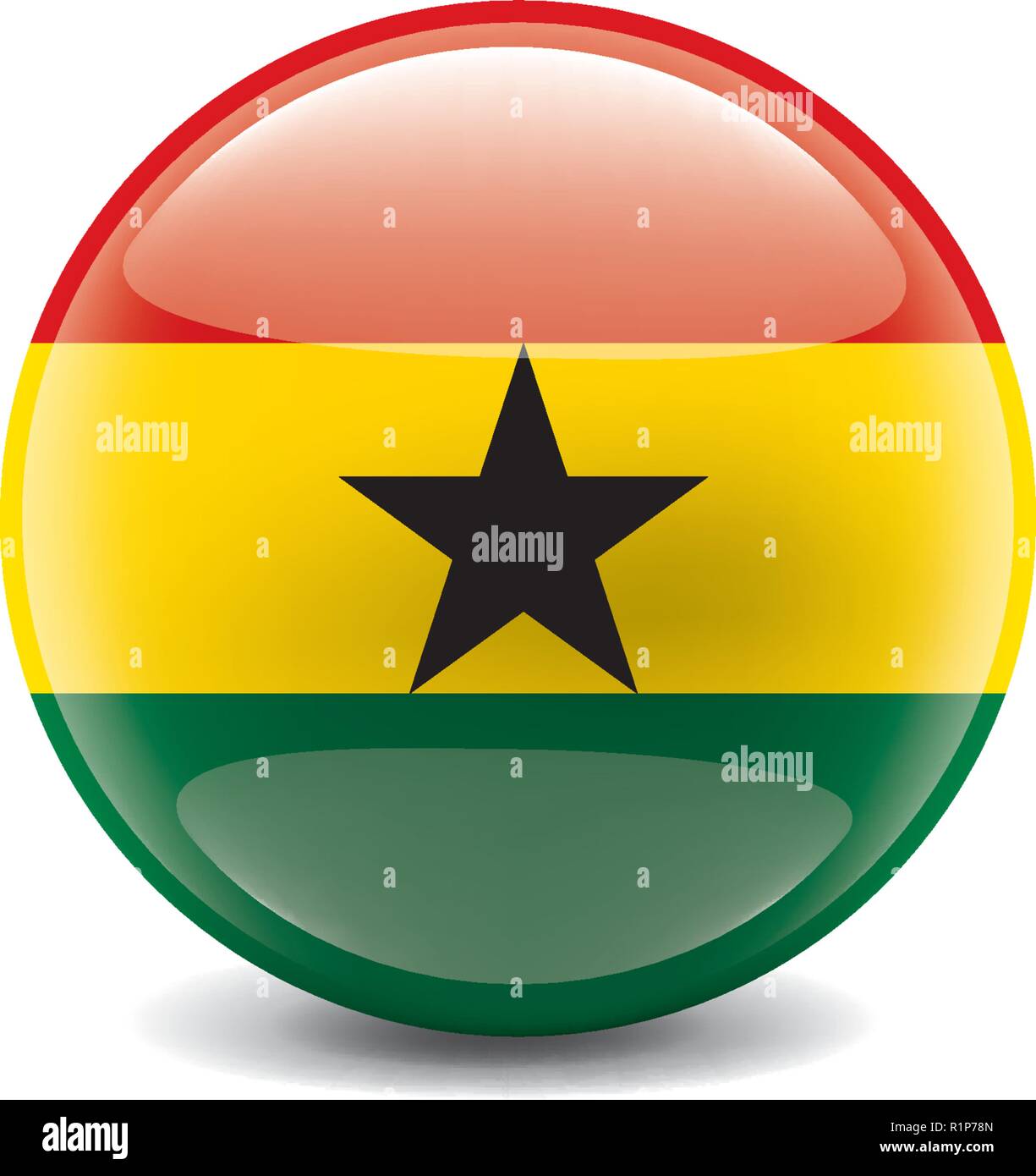 Ghana flag, vector illustration on a white background Stock Vector ...