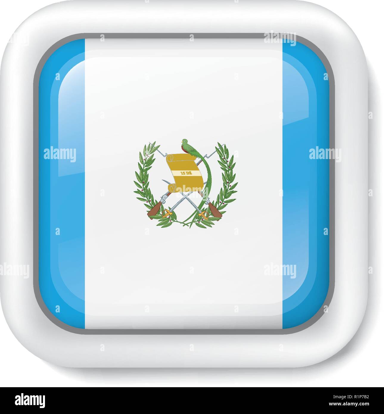Guatemala flag, vector illustration on a white background Stock Vector ...