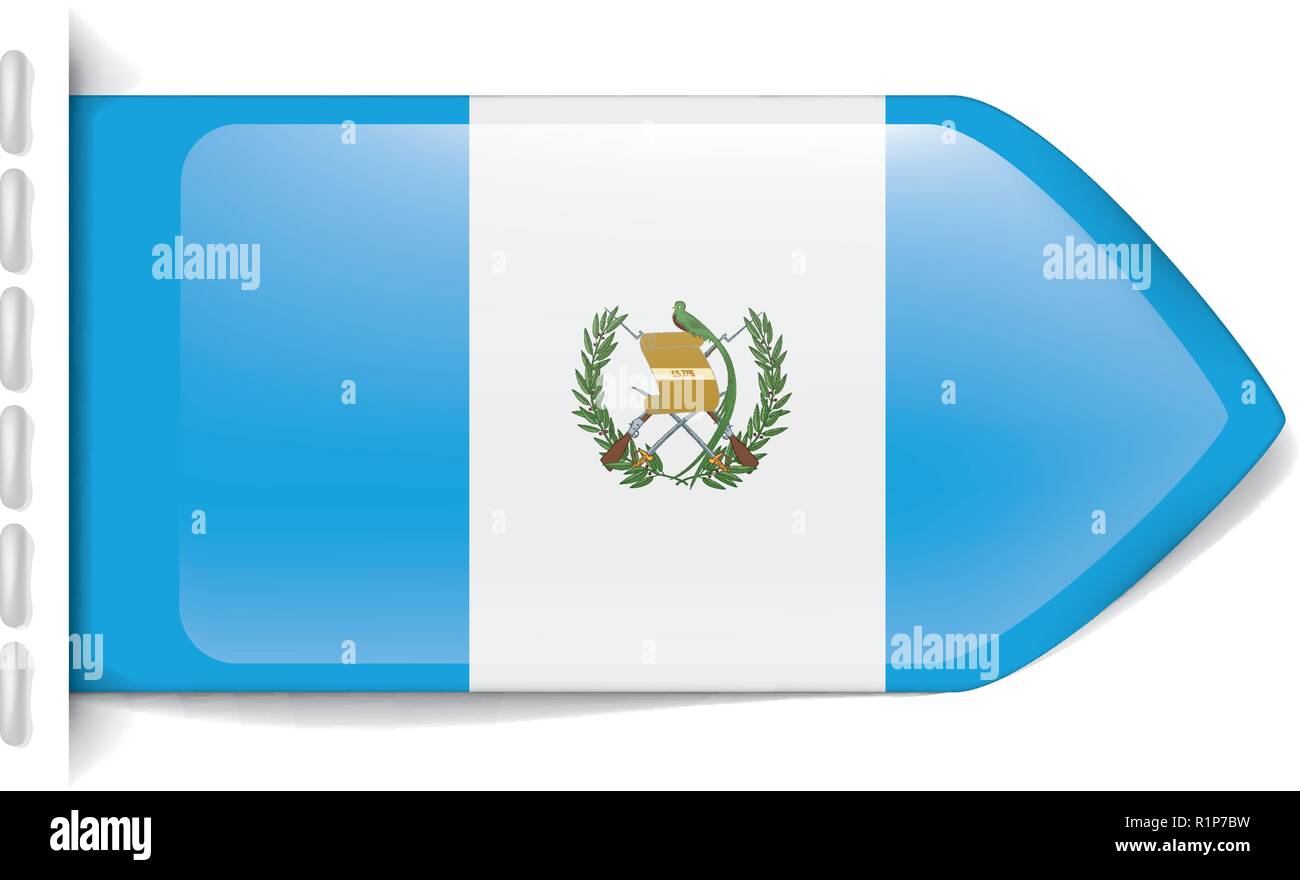 Guatemala flag, vector illustration on a white background Stock Vector ...