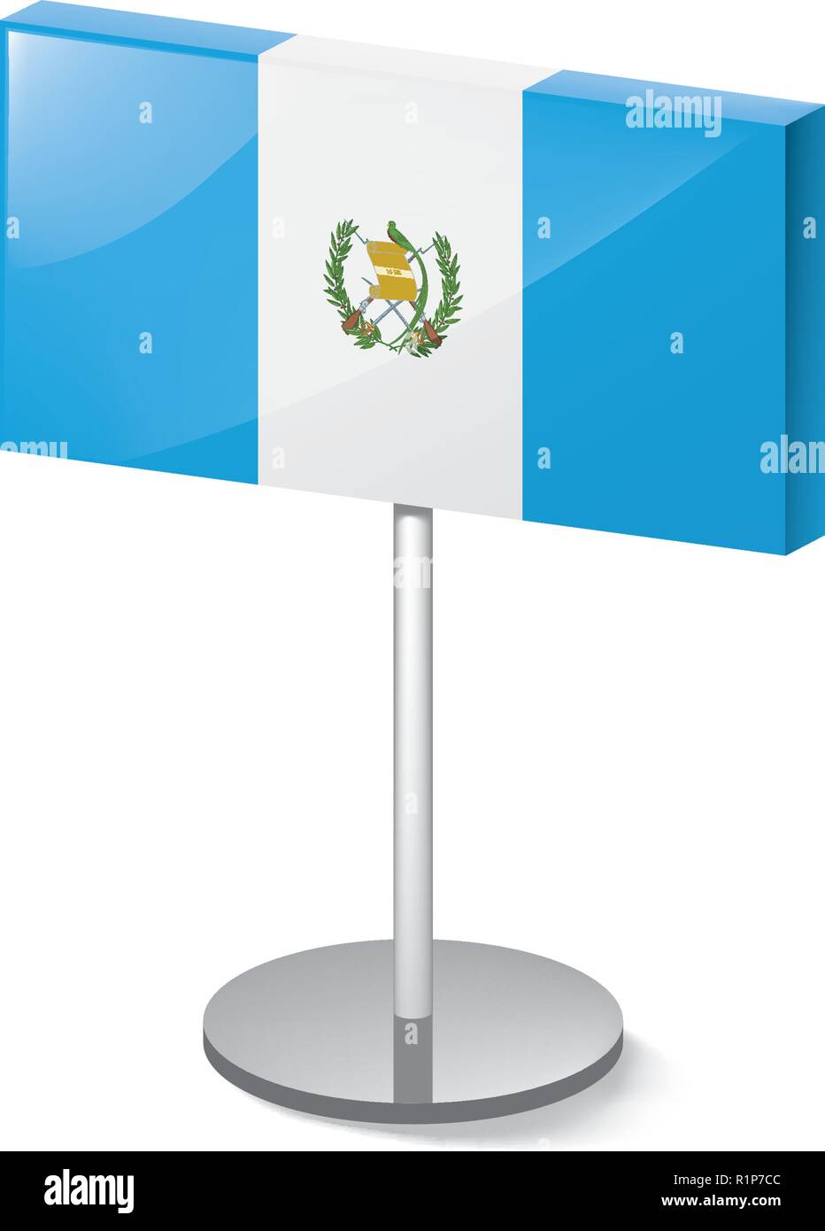 Guatemala flag, vector illustration on a white background Stock Vector ...