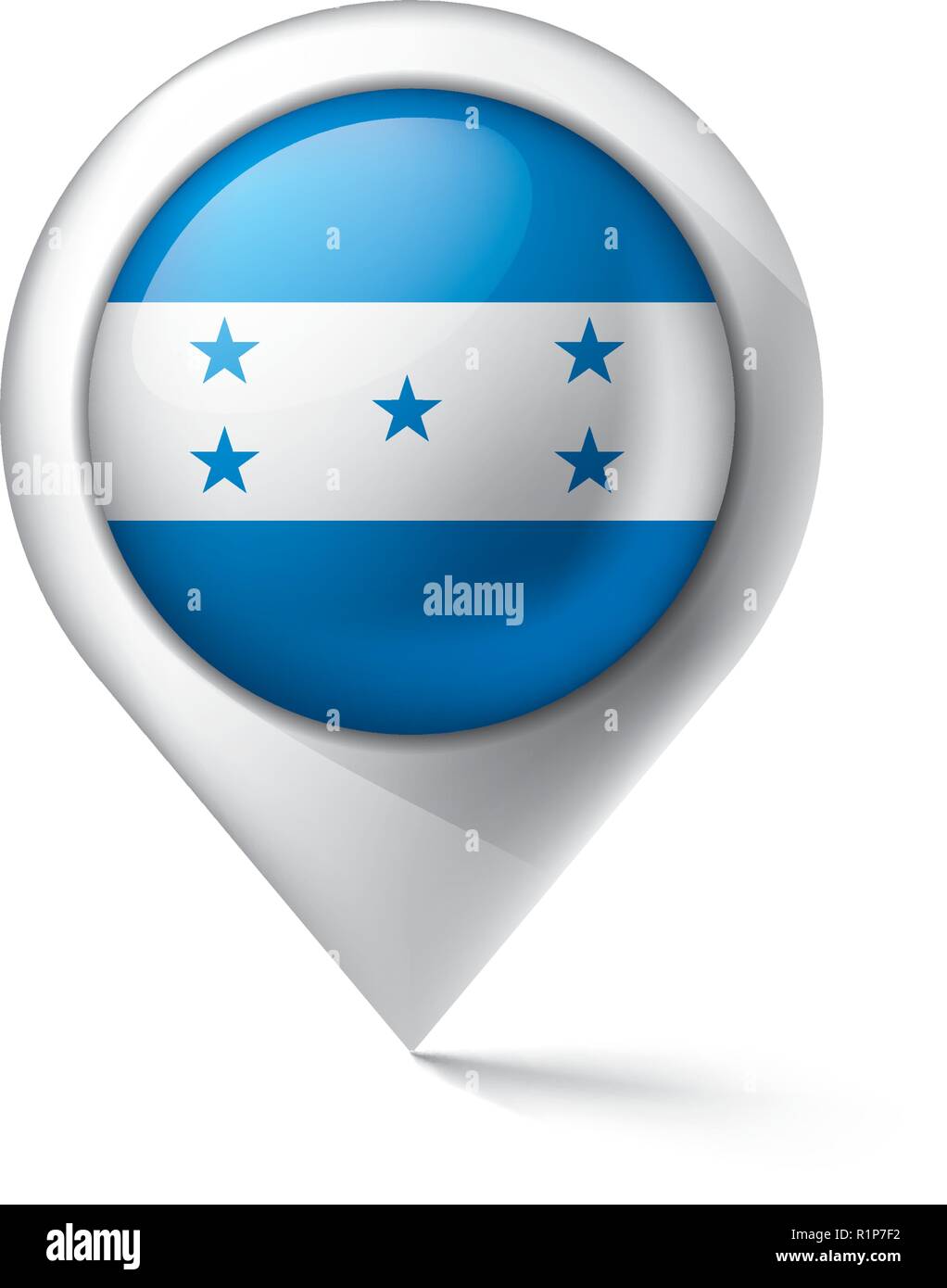 Honduras flag, vector illustration on a white background Stock Vector ...