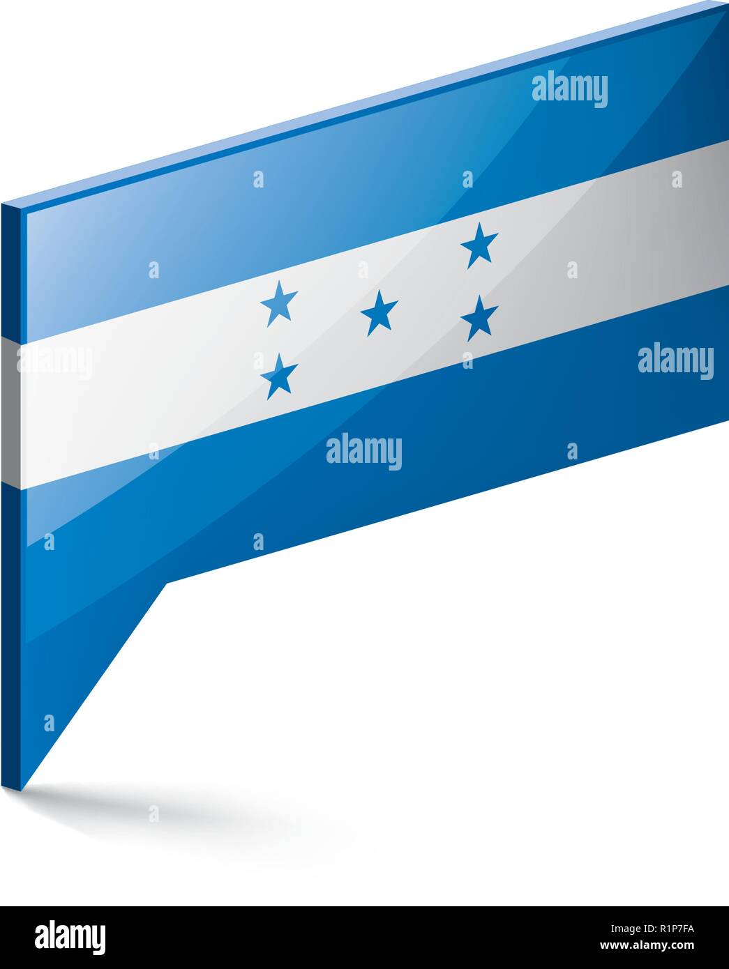 Honduras flag, vector illustration on a white background Stock Vector ...