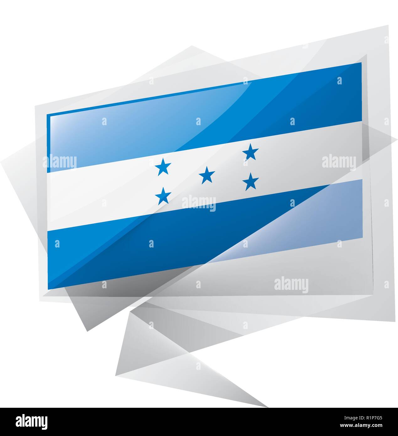 Honduras flag, vector illustration on a white background Stock Vector ...