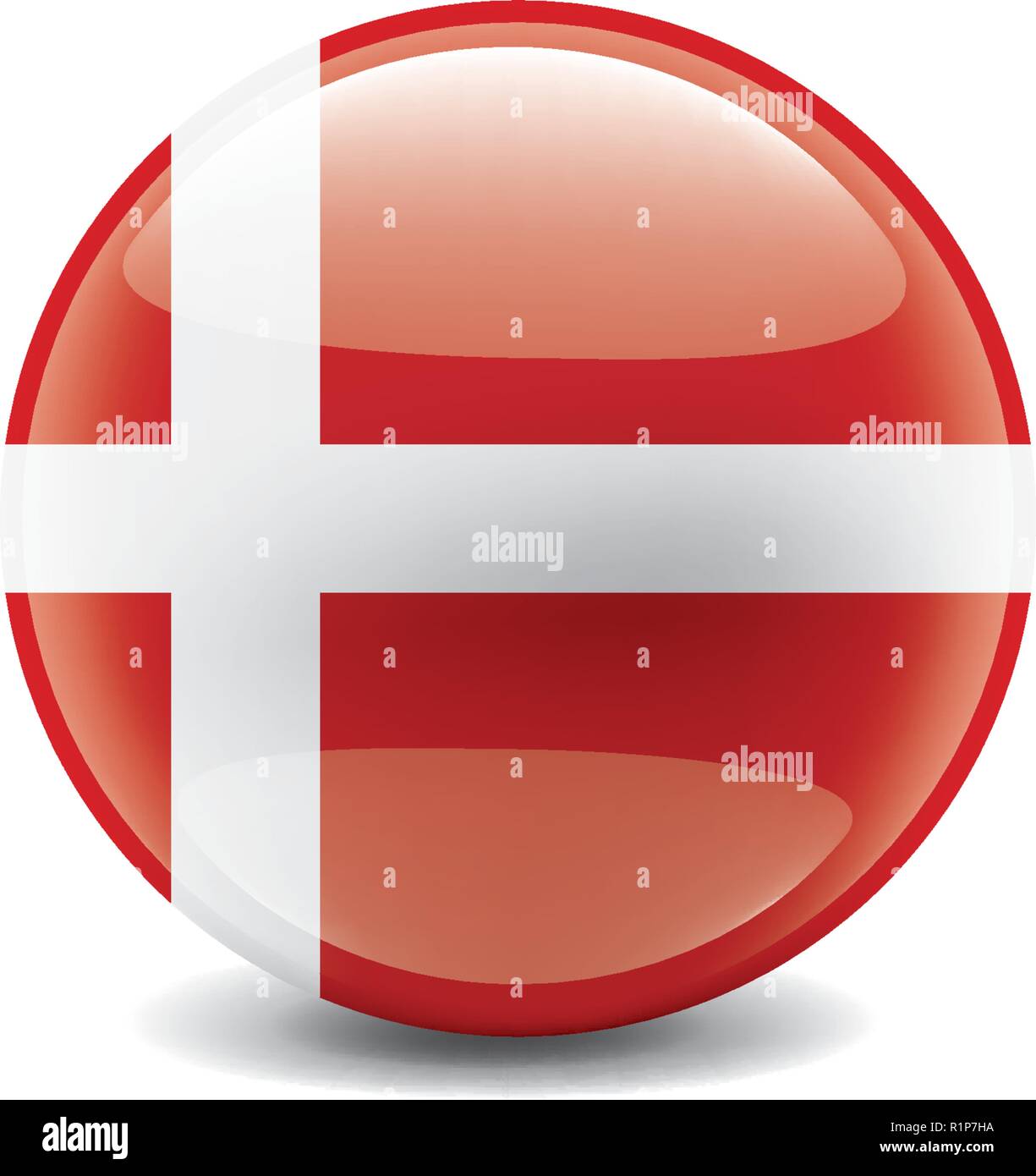 Denmark flag, vector illustration on a white background Stock Vector ...