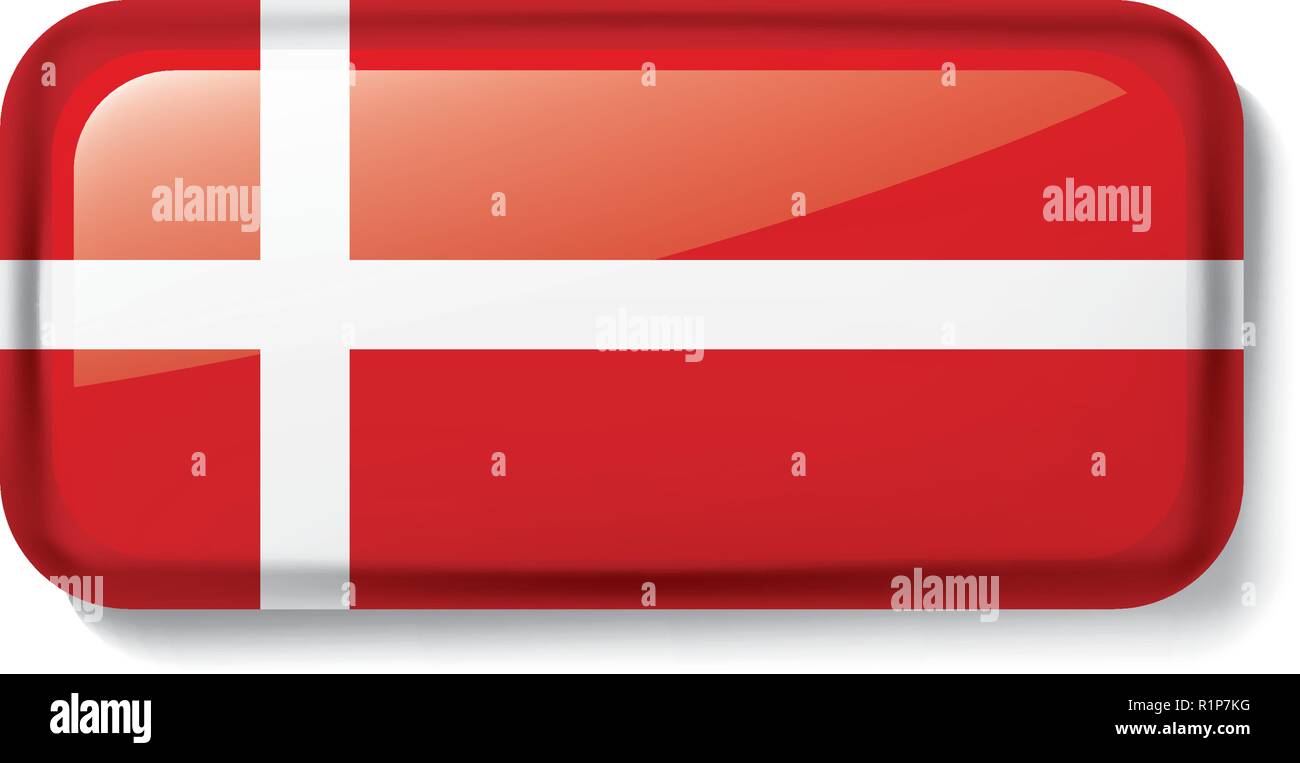 Denmark flag, vector illustration on a white background Stock Vector ...