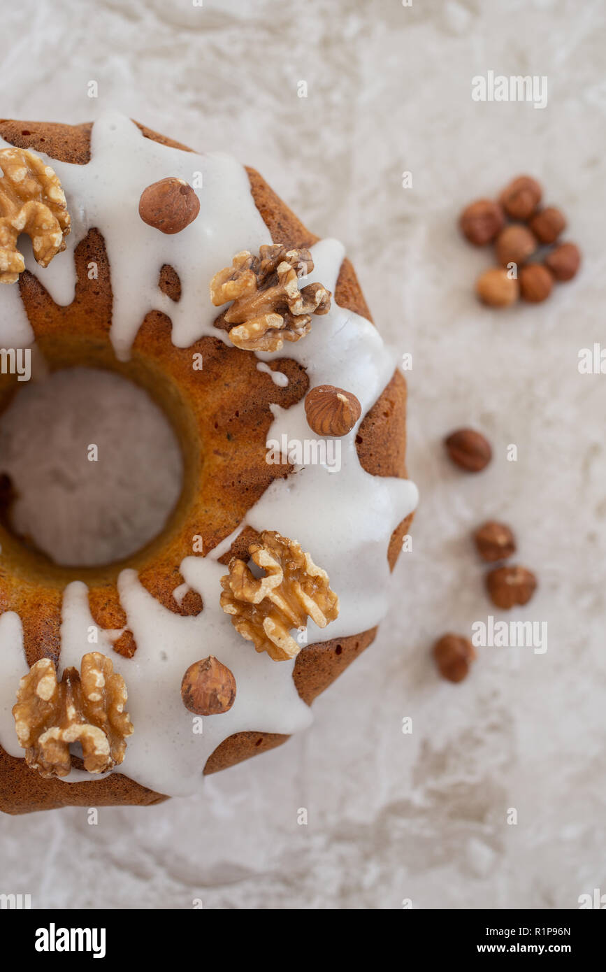 carrot walnut sponge cake Stock Photo - Alamy