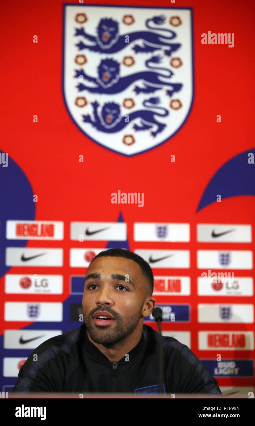 England's Callum Wilson during a press conference at St George's Park ...