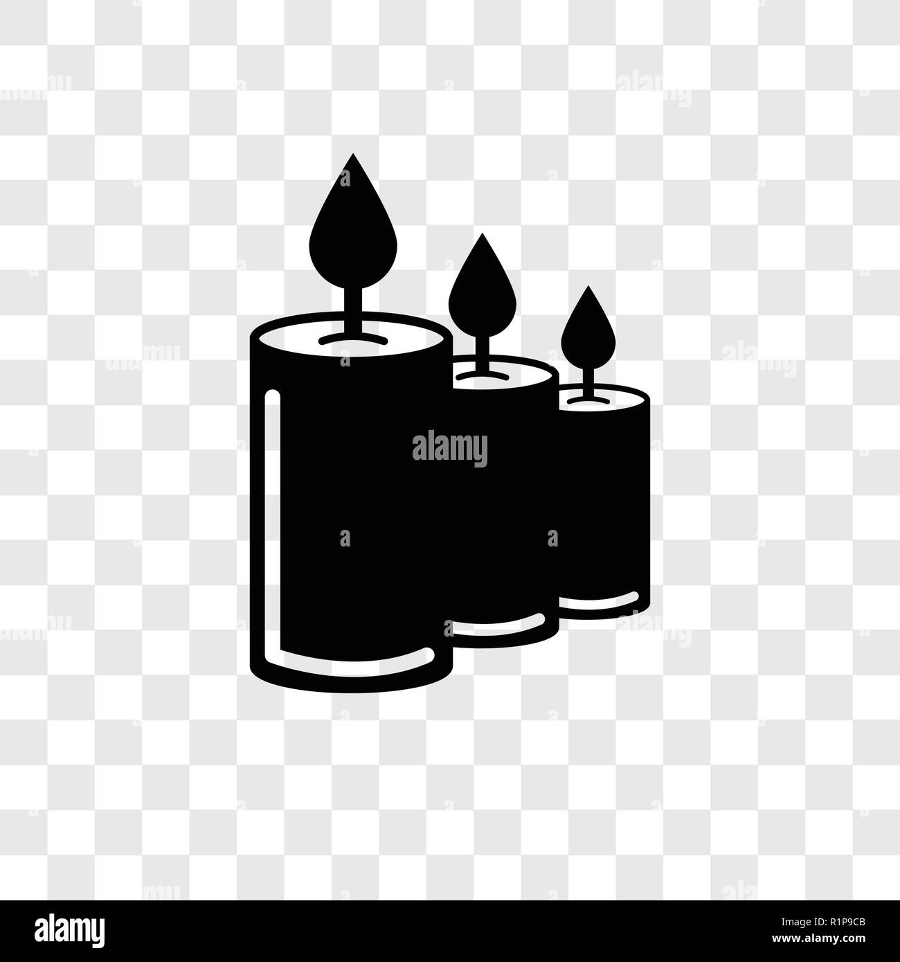 Candle vector icon isolated on transparent background, Candle ...