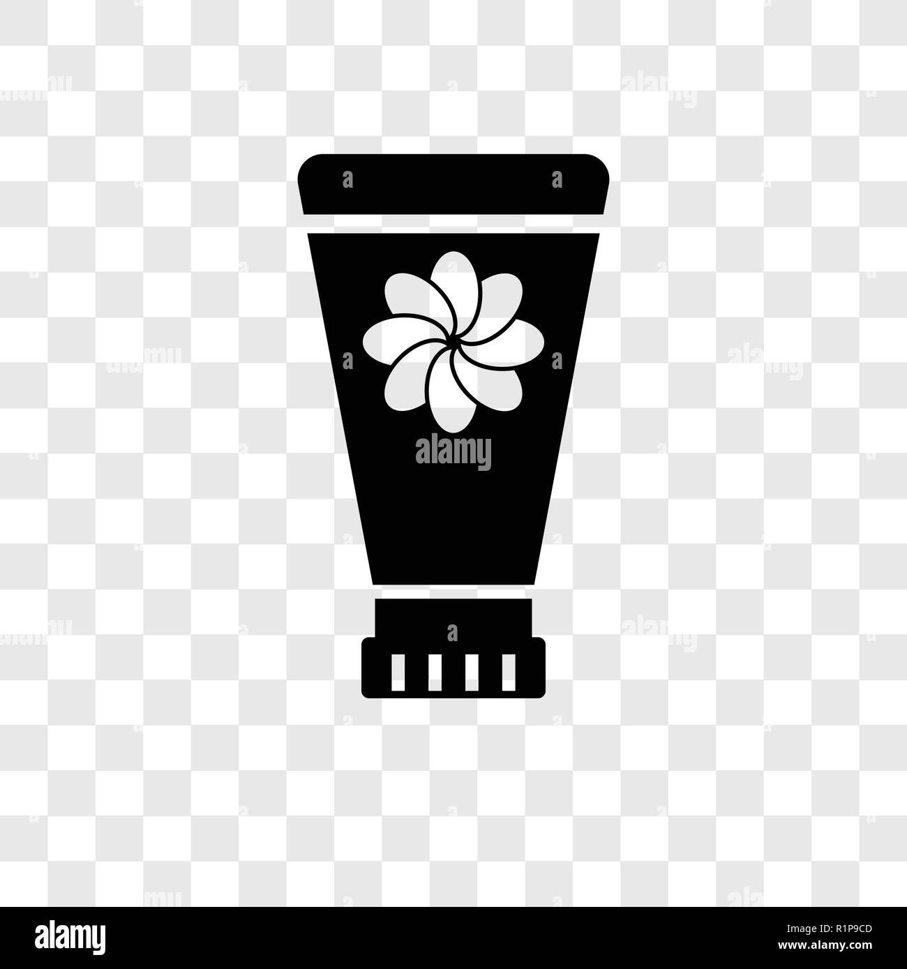 Cream vector icon isolated on transparent background, Cream ...