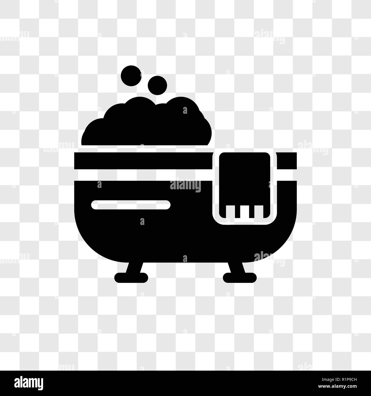 Bath vector icon isolated on transparent background, Bath transparency ...