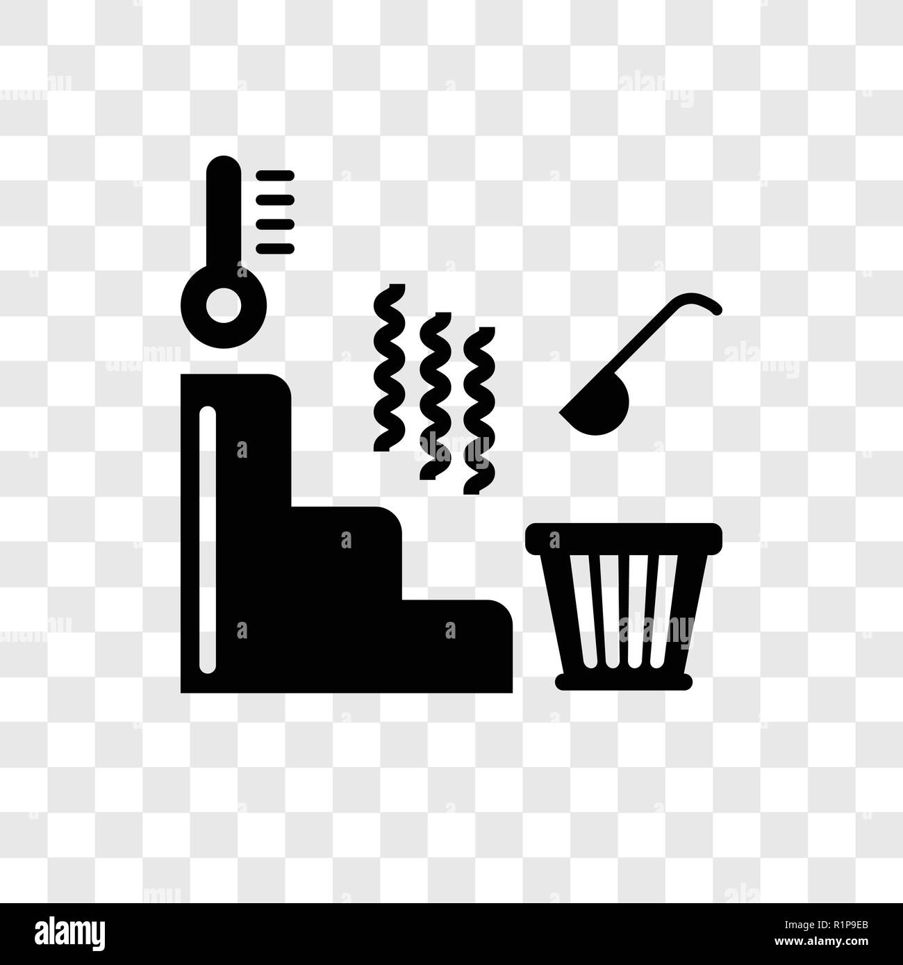 Sauna vector icon isolated on transparent background, Sauna ...