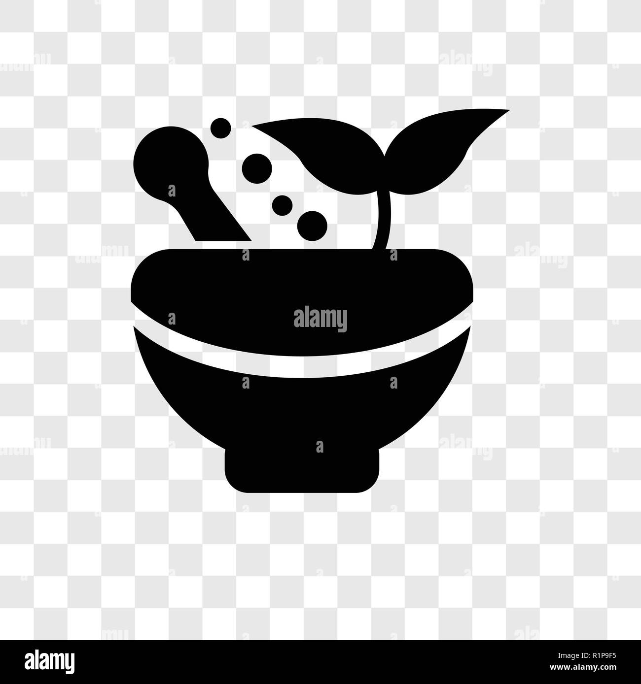 Mortar vector icon isolated on transparent background, Mortar ...