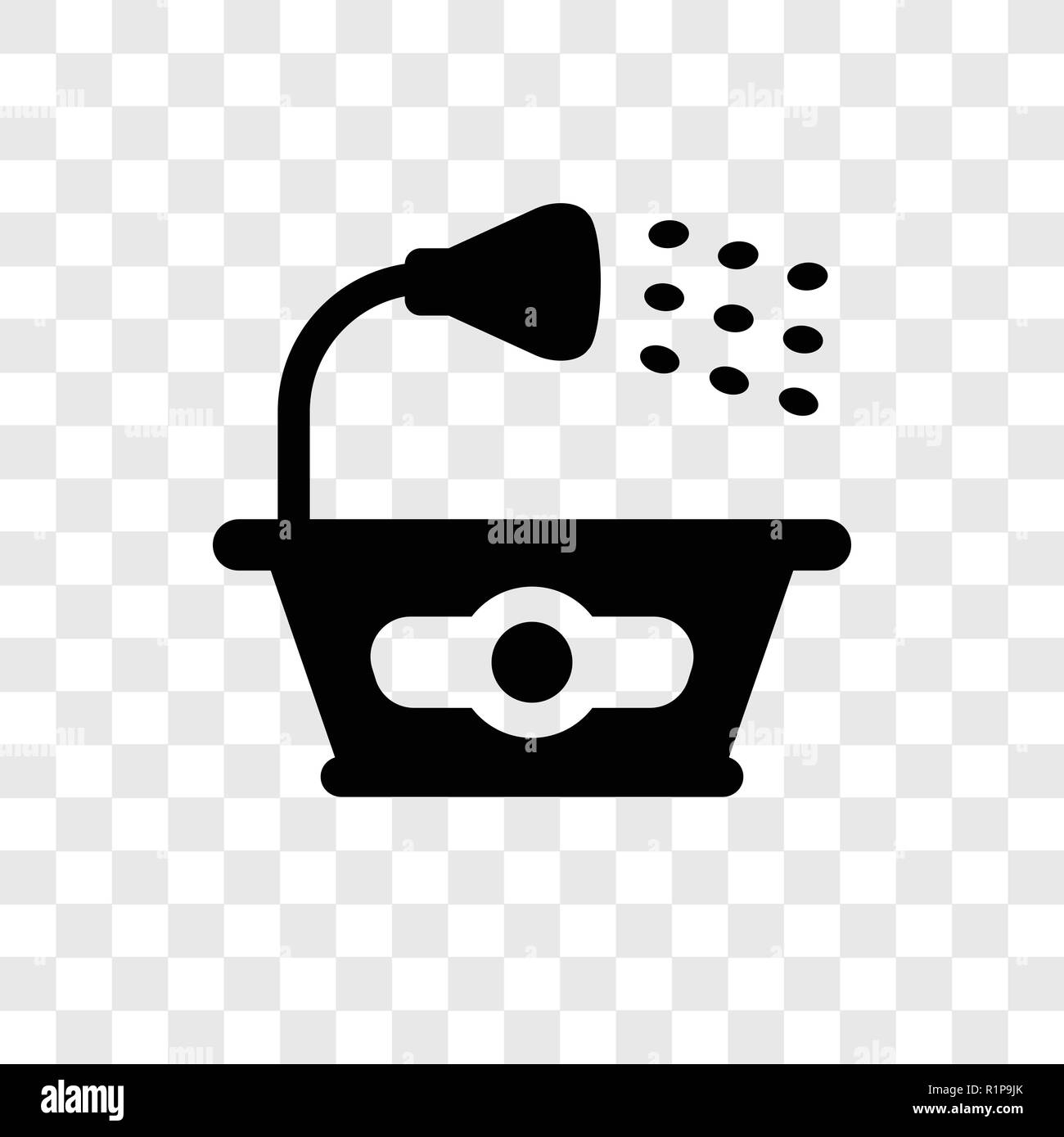 Bath vector icon isolated on transparent background, Bath transparency ...