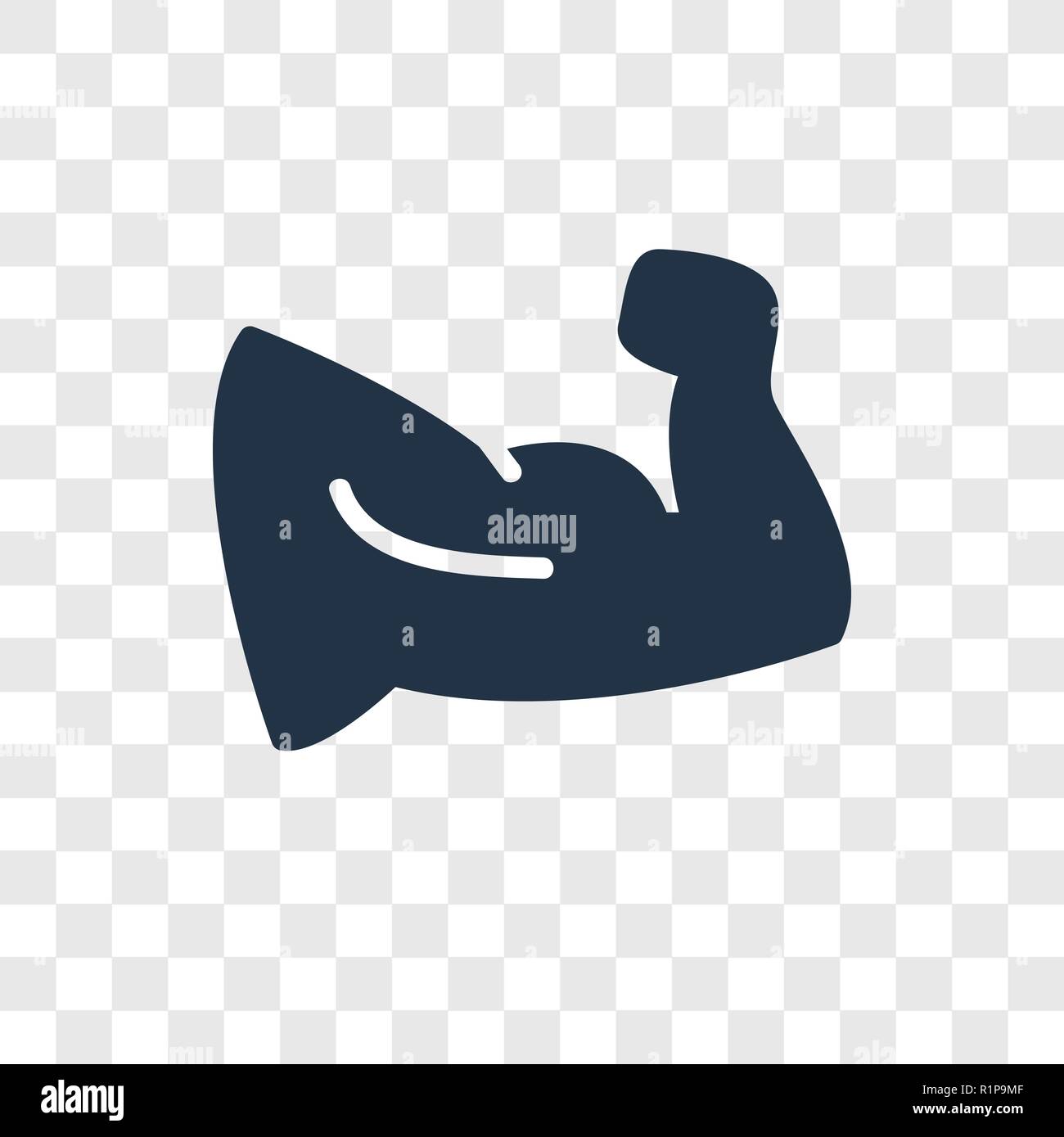 Muscle vector icon isolated on transparent background, Muscle ...