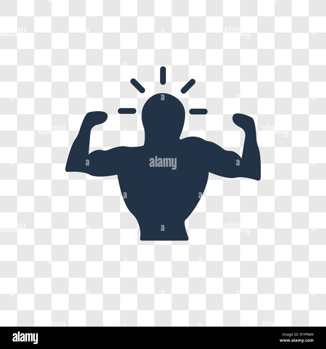 Muscle vector icon isolated on transparent background, Muscle ...