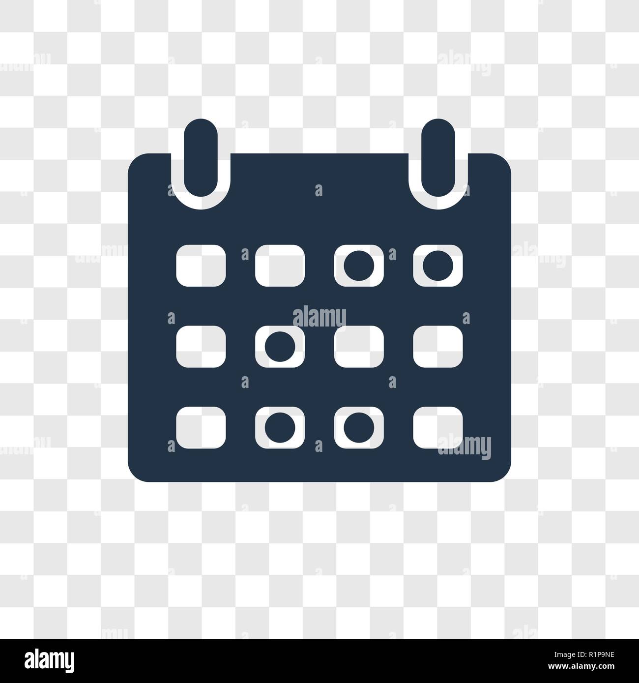 Calendar vector icon isolated on transparent background, Calendar ...