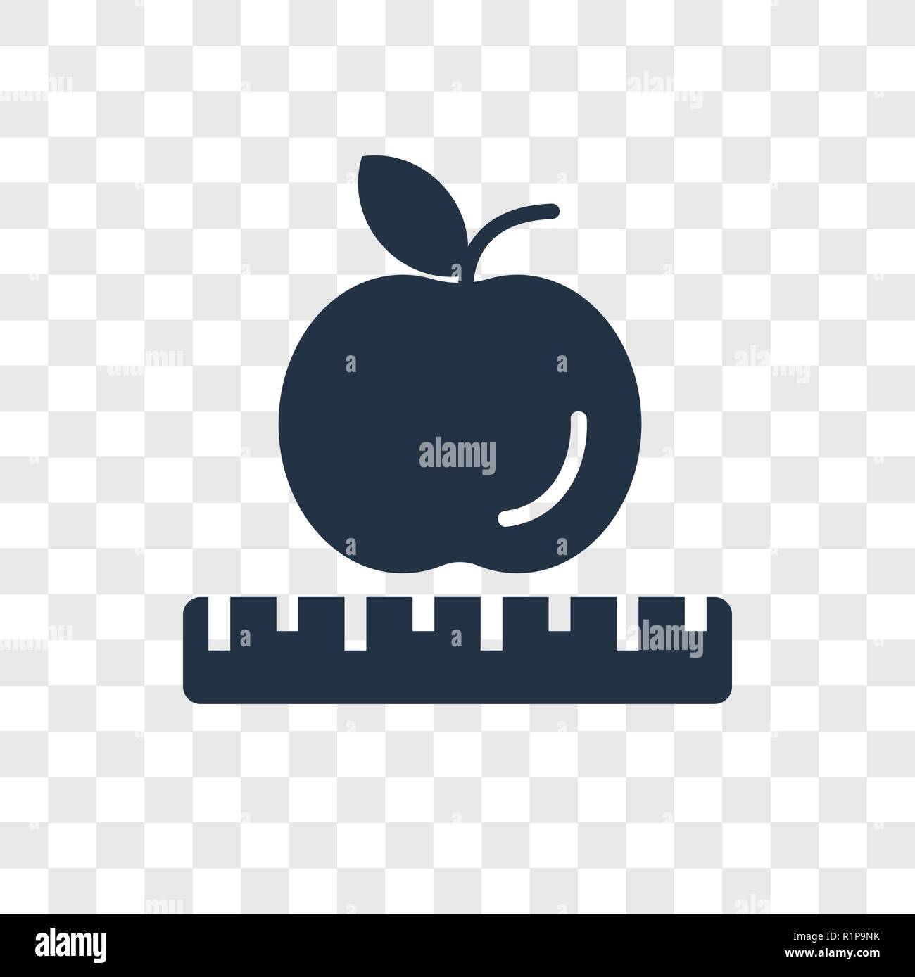 Apple vector icon isolated on transparent background, Apple ...