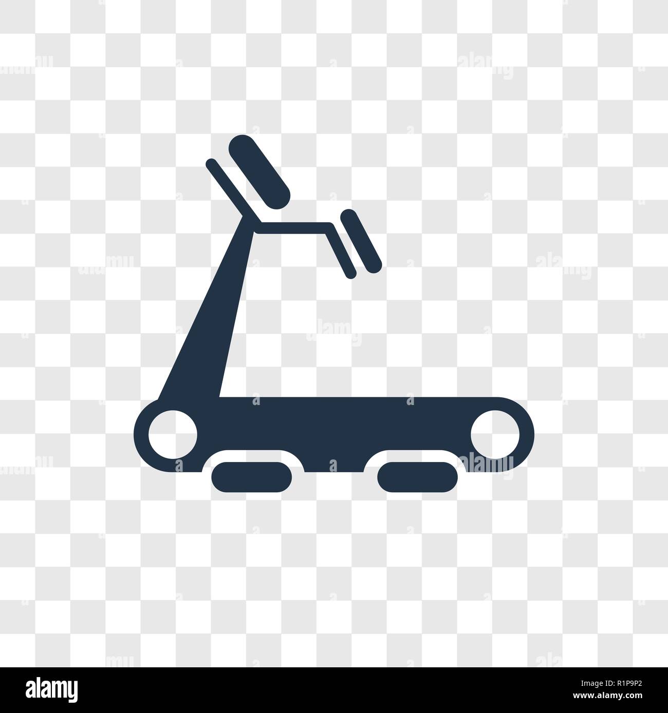 Treadmill vector icon isolated on transparent background, Treadmill ...