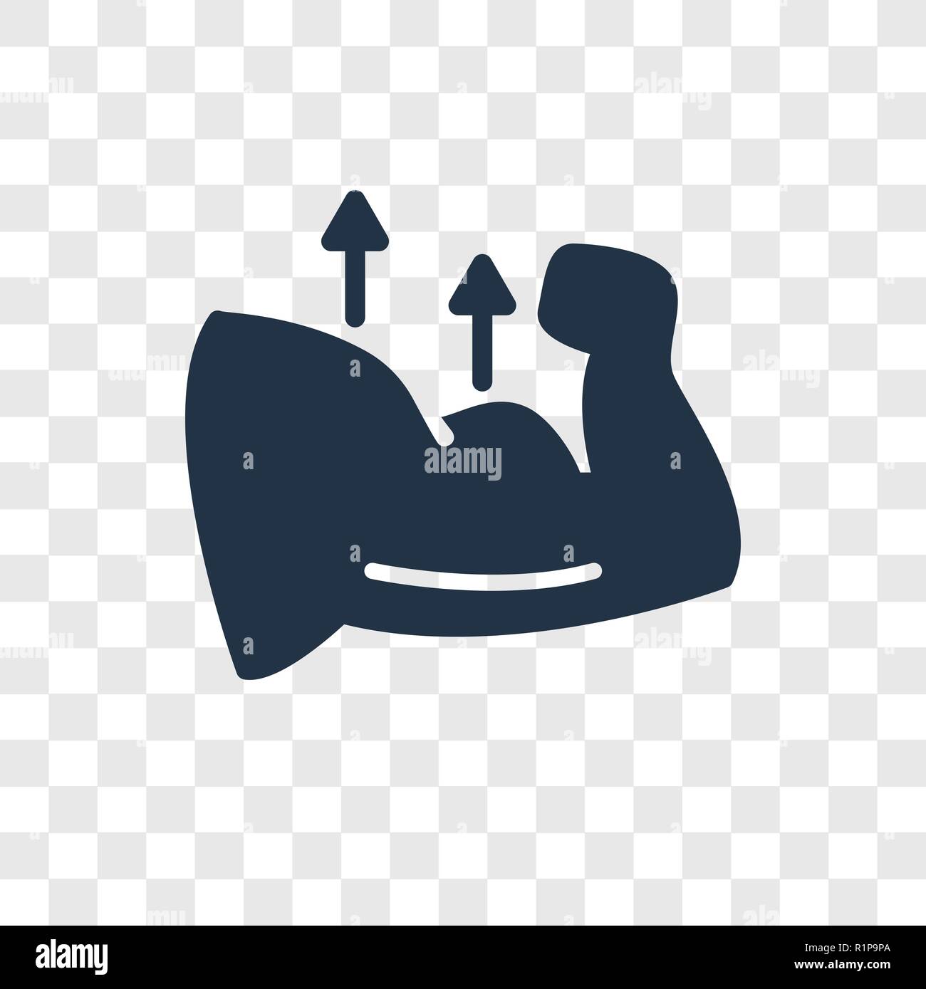 Muscle vector icon isolated on transparent background, Muscle ...