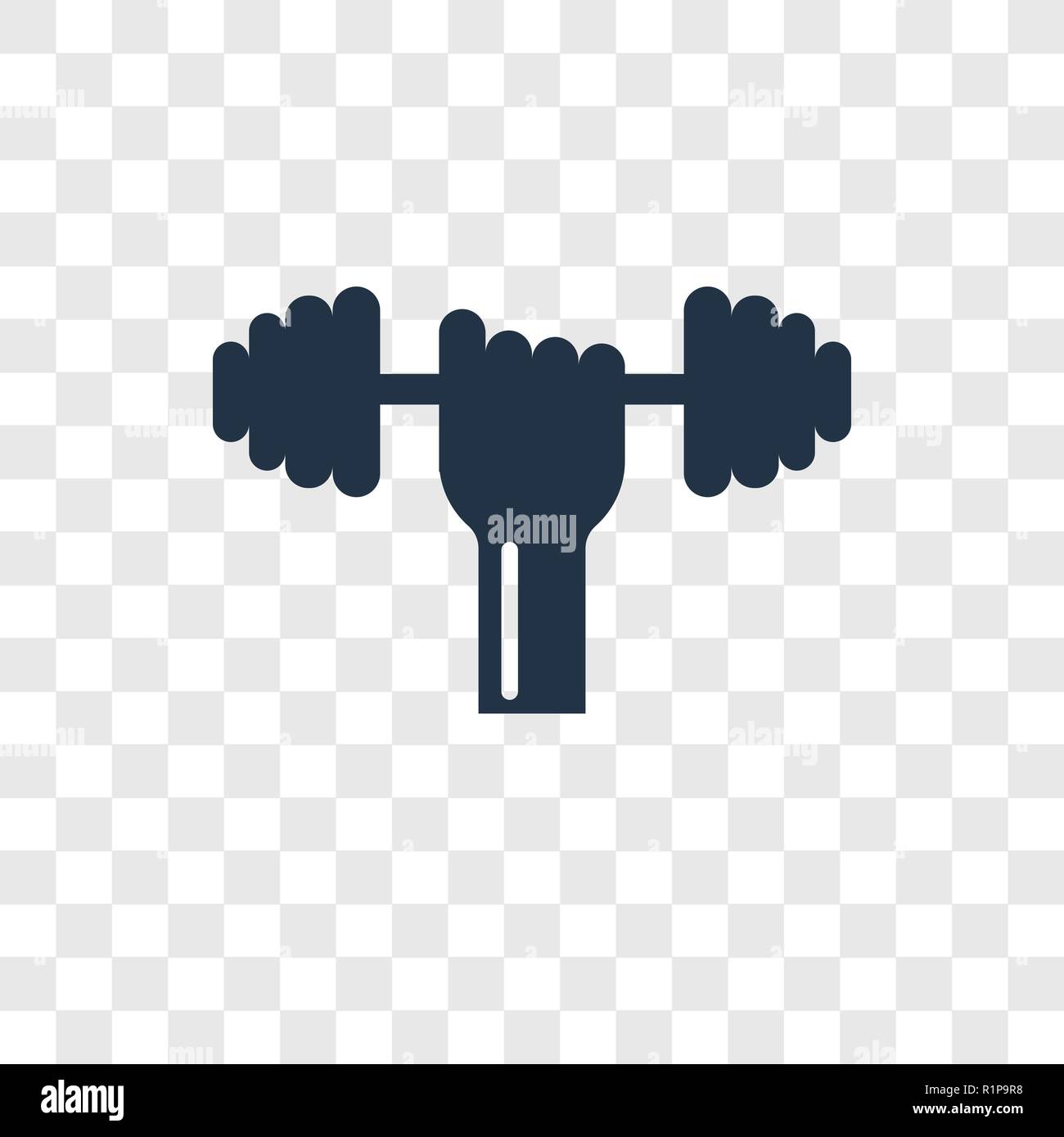 Dumbbell vector icon isolated on transparent background, Dumbbell transparency logo concept ...