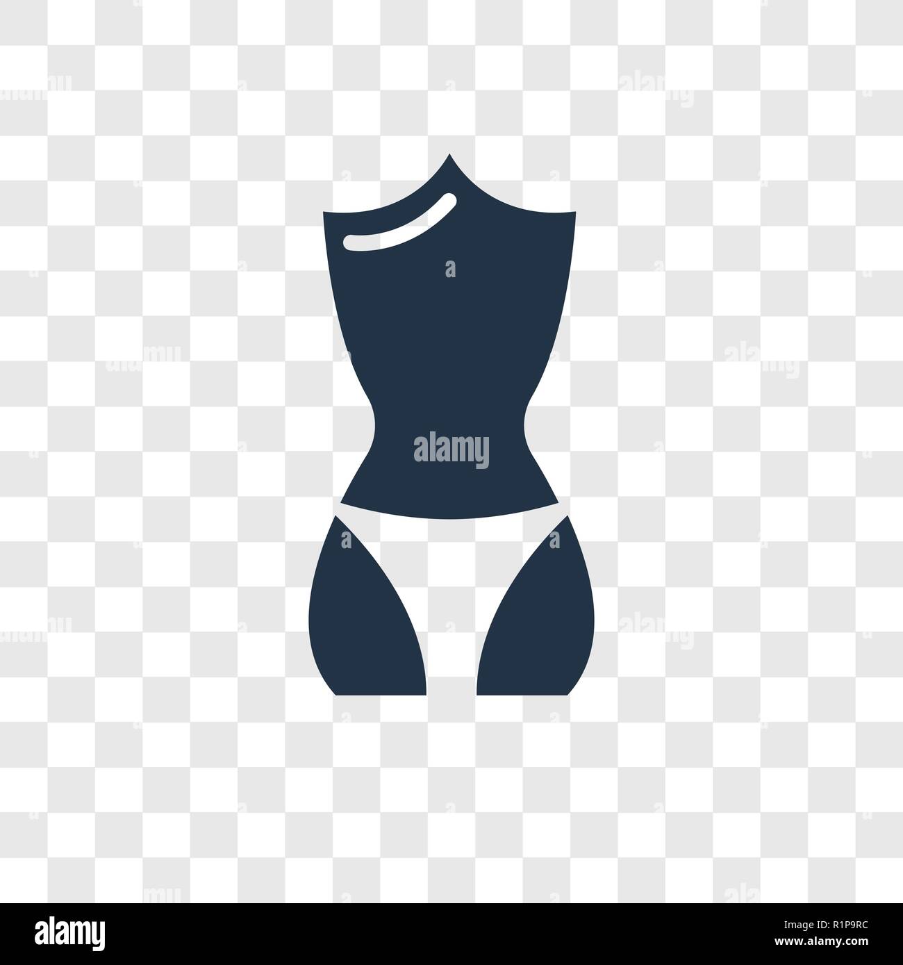 Body vector icon isolated on transparent background, Body transparency ...