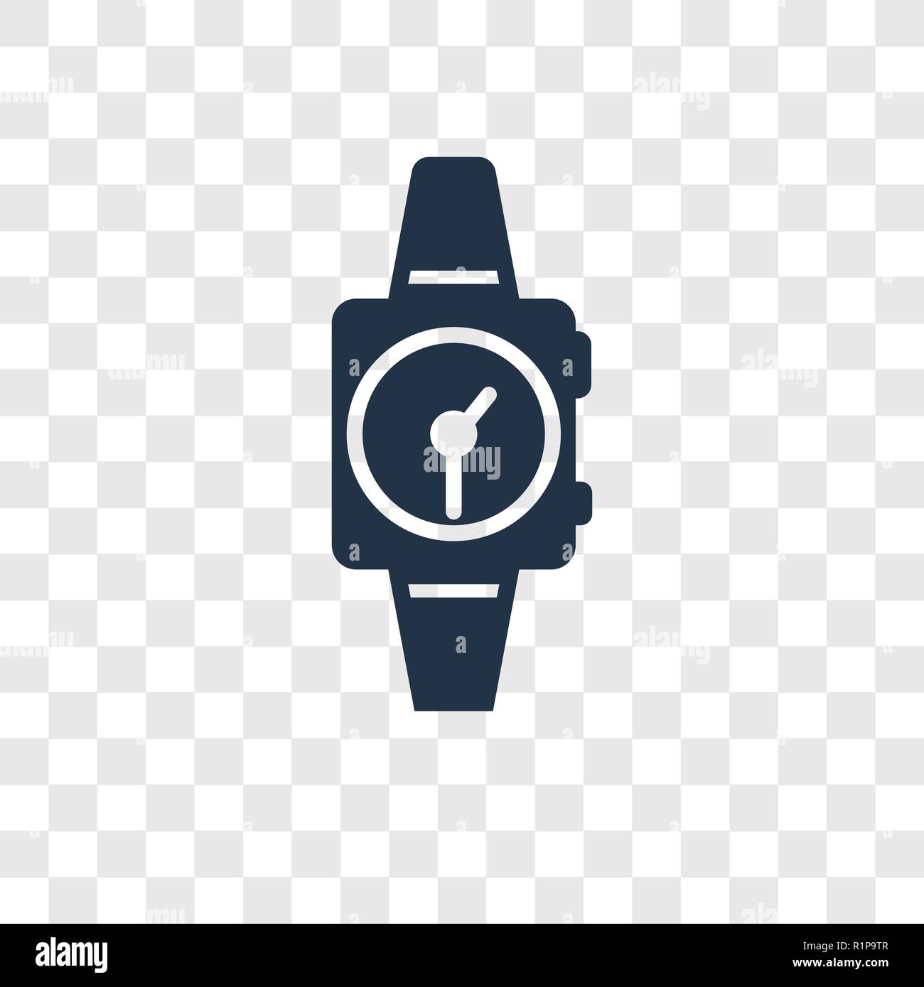 Smartwatch vector icon isolated on transparent background, Smartwatch ...