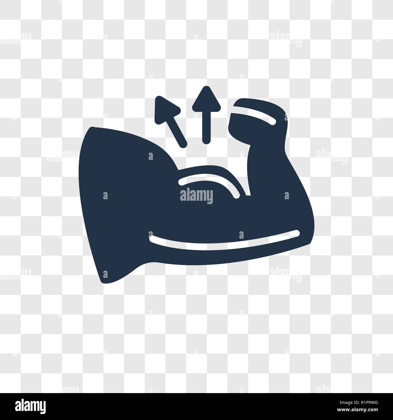 Biceps vector icon isolated on transparent background, Biceps ...