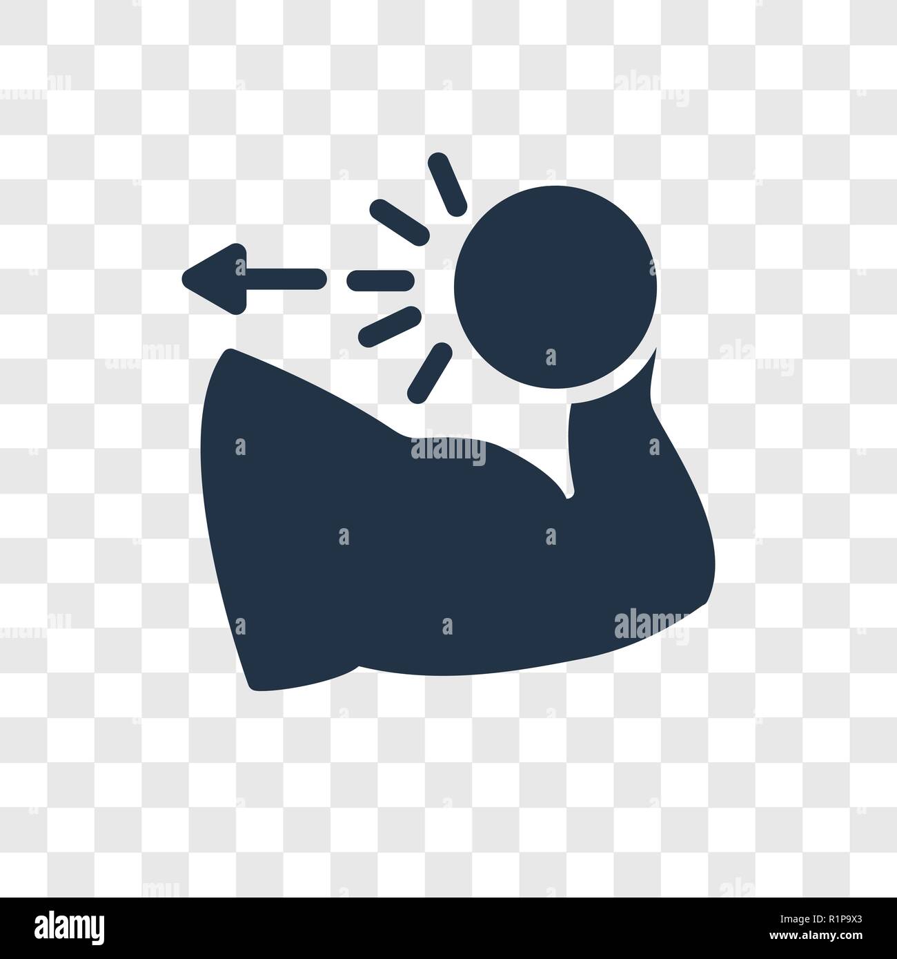 Muscle vector icon isolated on transparent background, Muscle ...