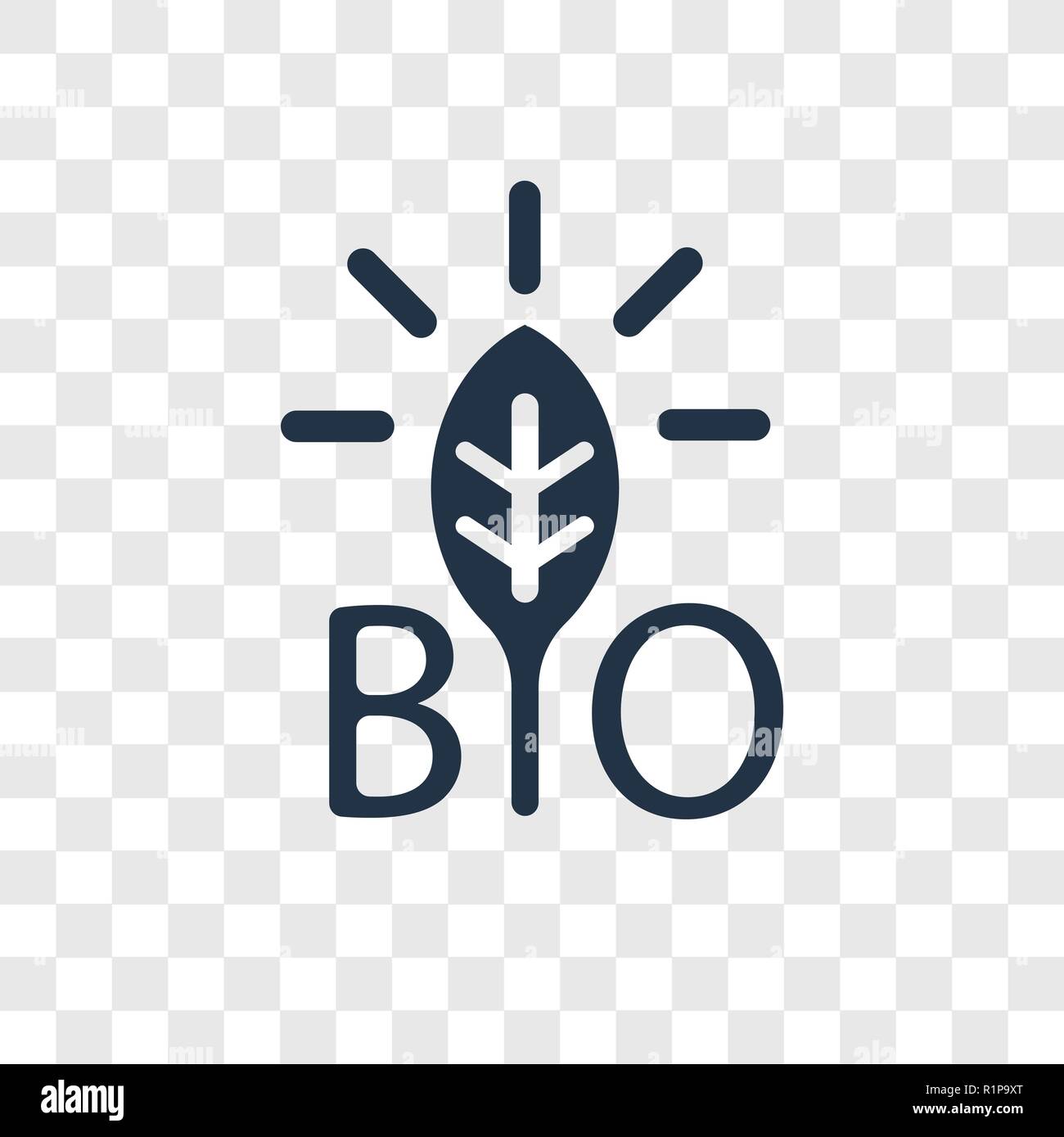 Bio vector icon isolated on transparent background, Bio transparency ...
