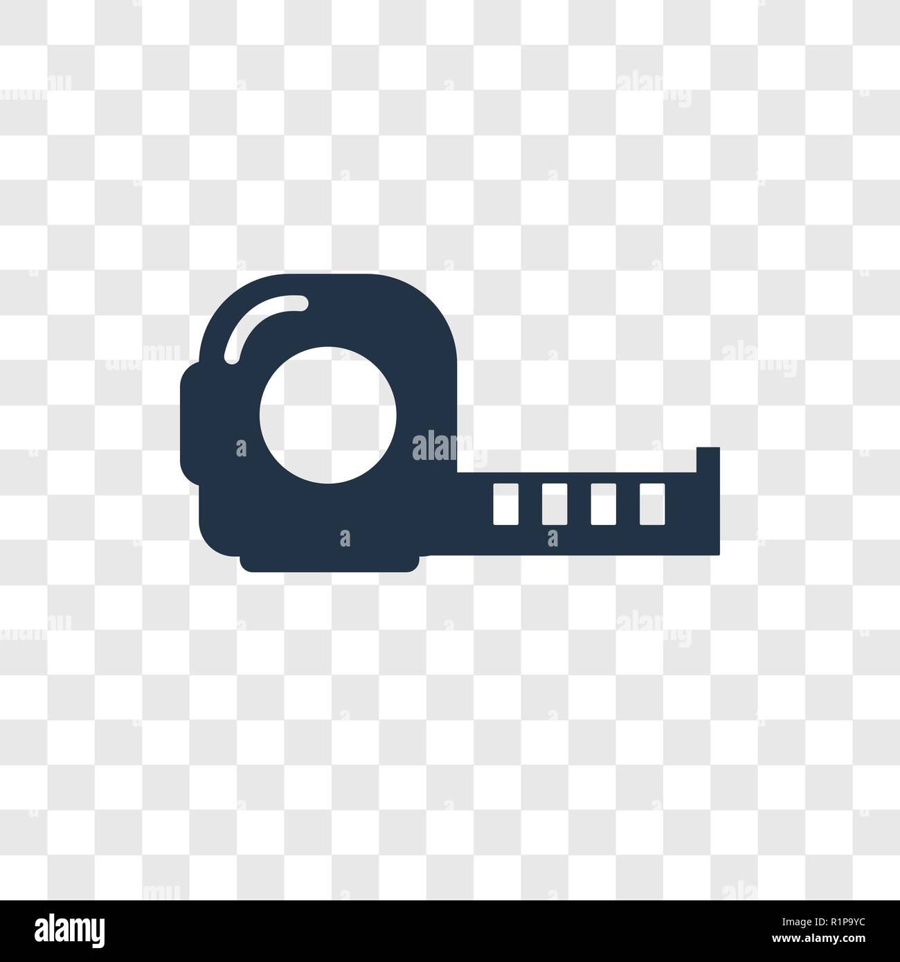 Measure tape vector icon isolated on transparent background, Measure ...