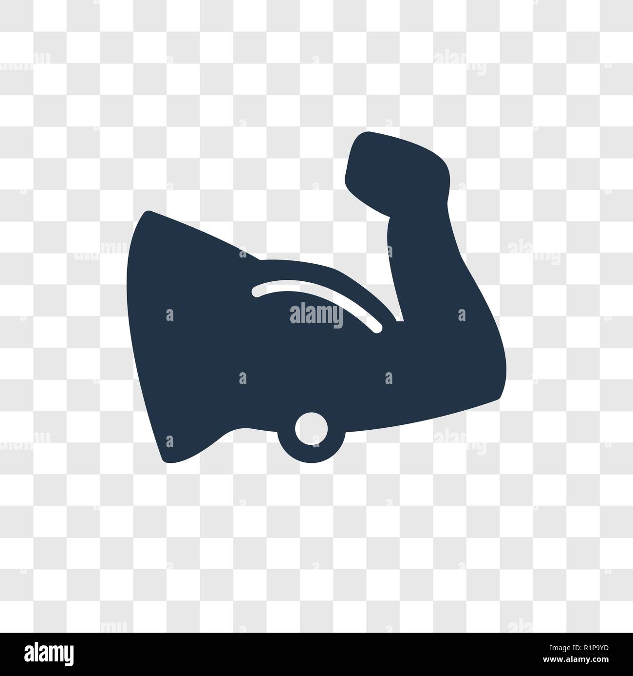 Muscle vector icon isolated on transparent background, Muscle ...
