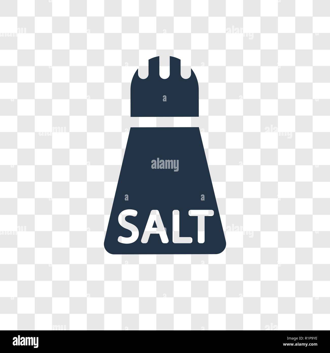 Salt vector icon isolated on transparent background, Salt transparency ...