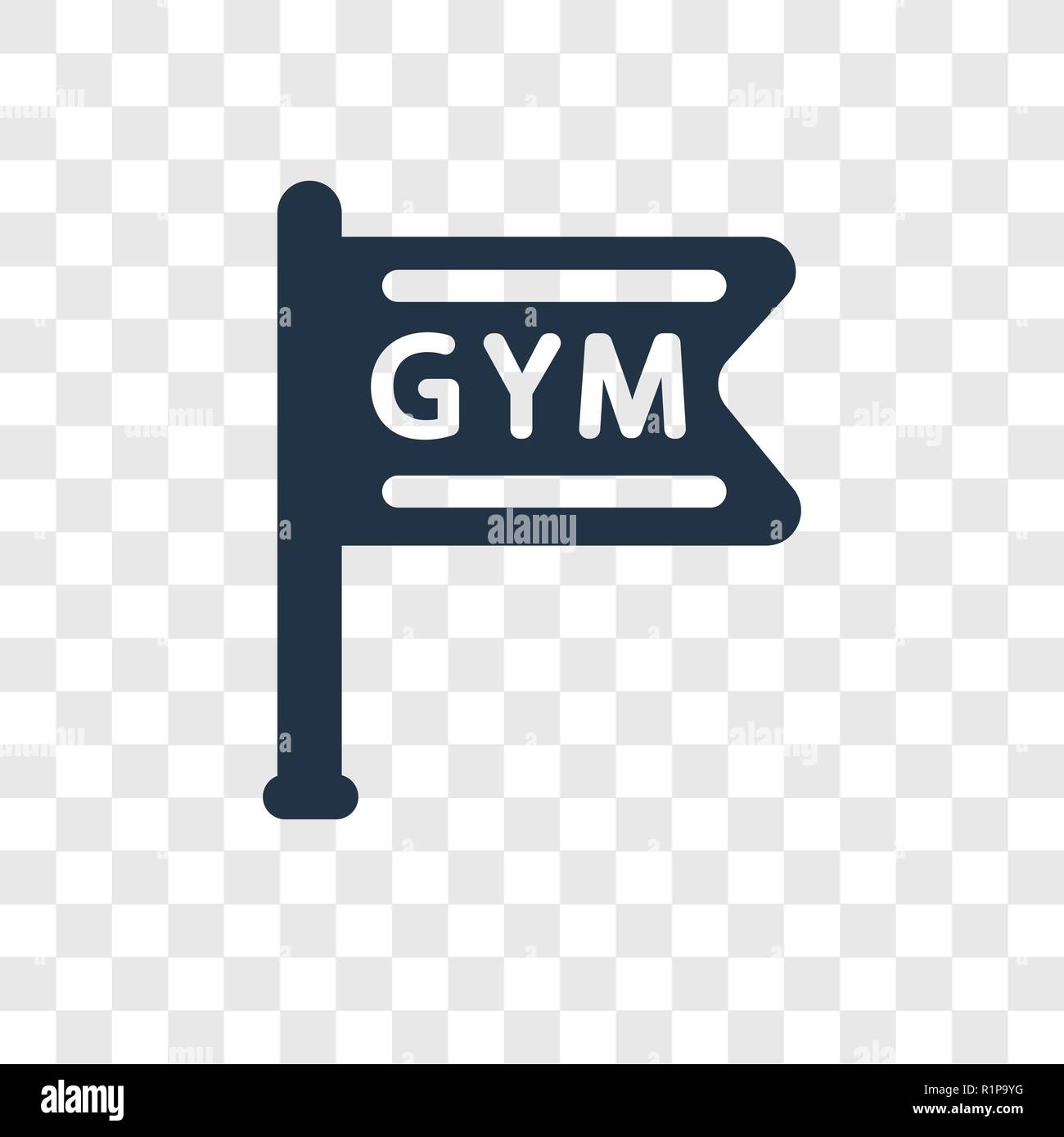 Gym vector icon isolated on transparent background, Gym transparency logo concept Stock Vector ...