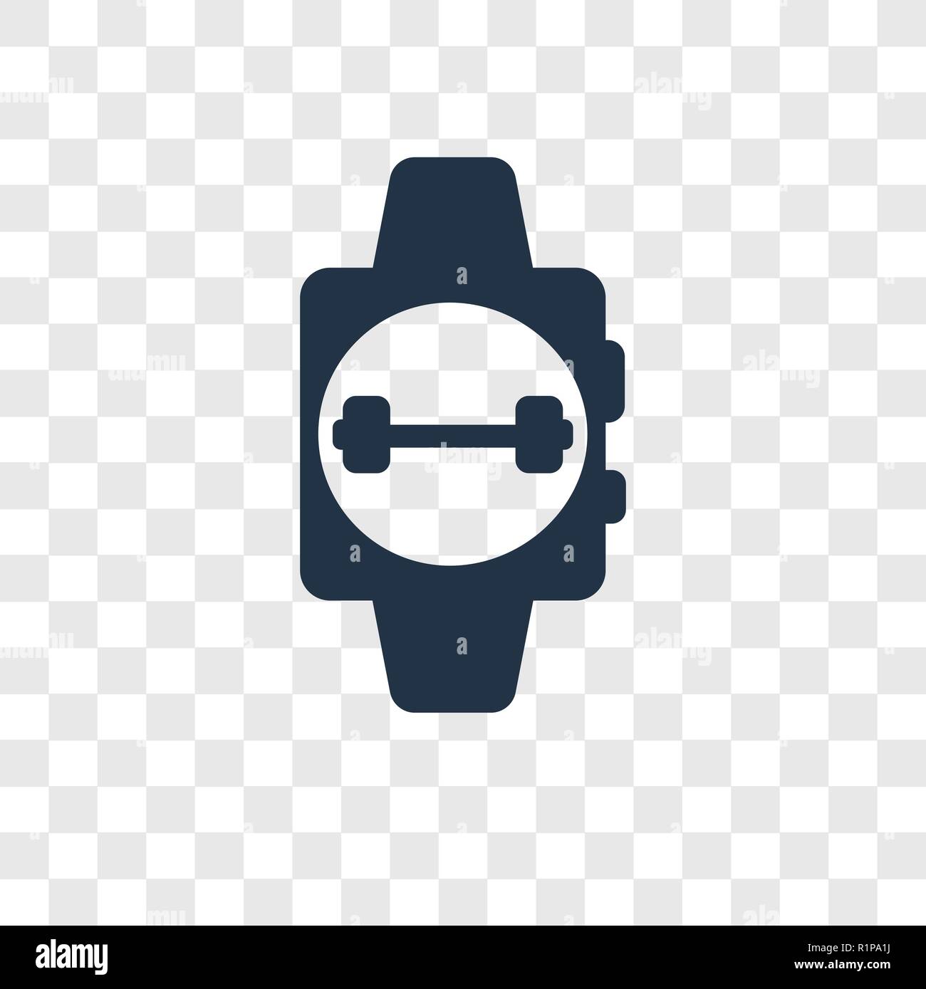 Smartwatch vector icon isolated on transparent background, Smartwatch ...
